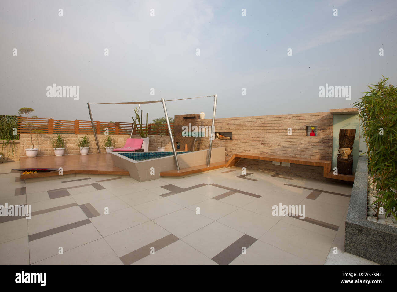 Pool on a terrace Stock Photo - Alamy