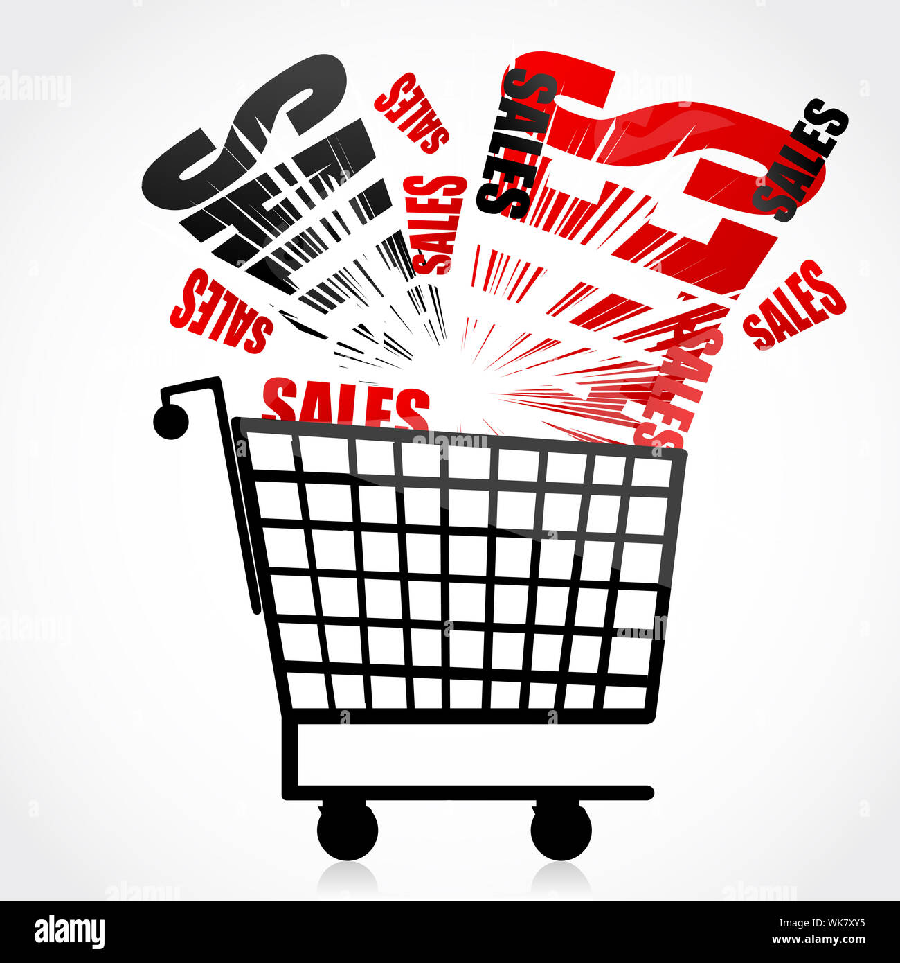 illustration of sales trolley Stock Photo - Alamy