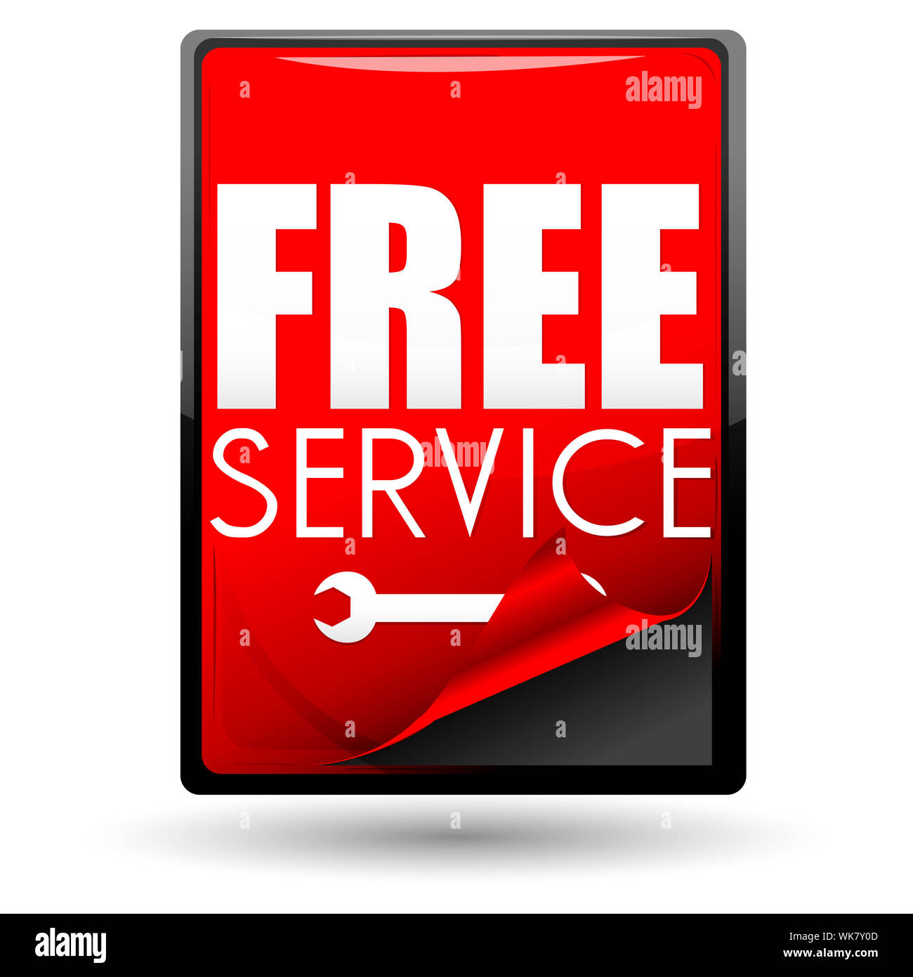 illustration of free service on white background Stock Photo - Alamy