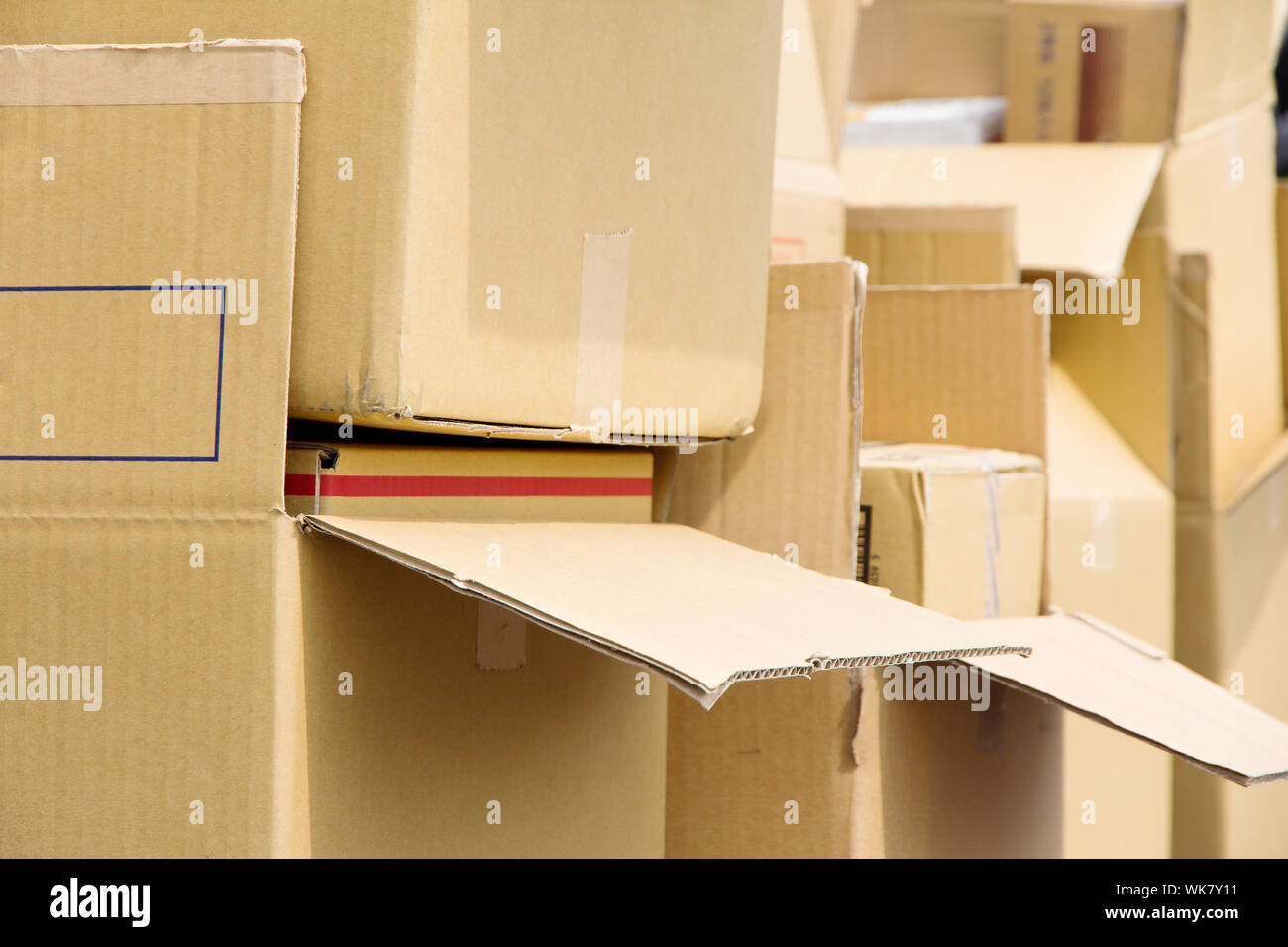 Cardboard Box Stack Stock Photo - Alamy