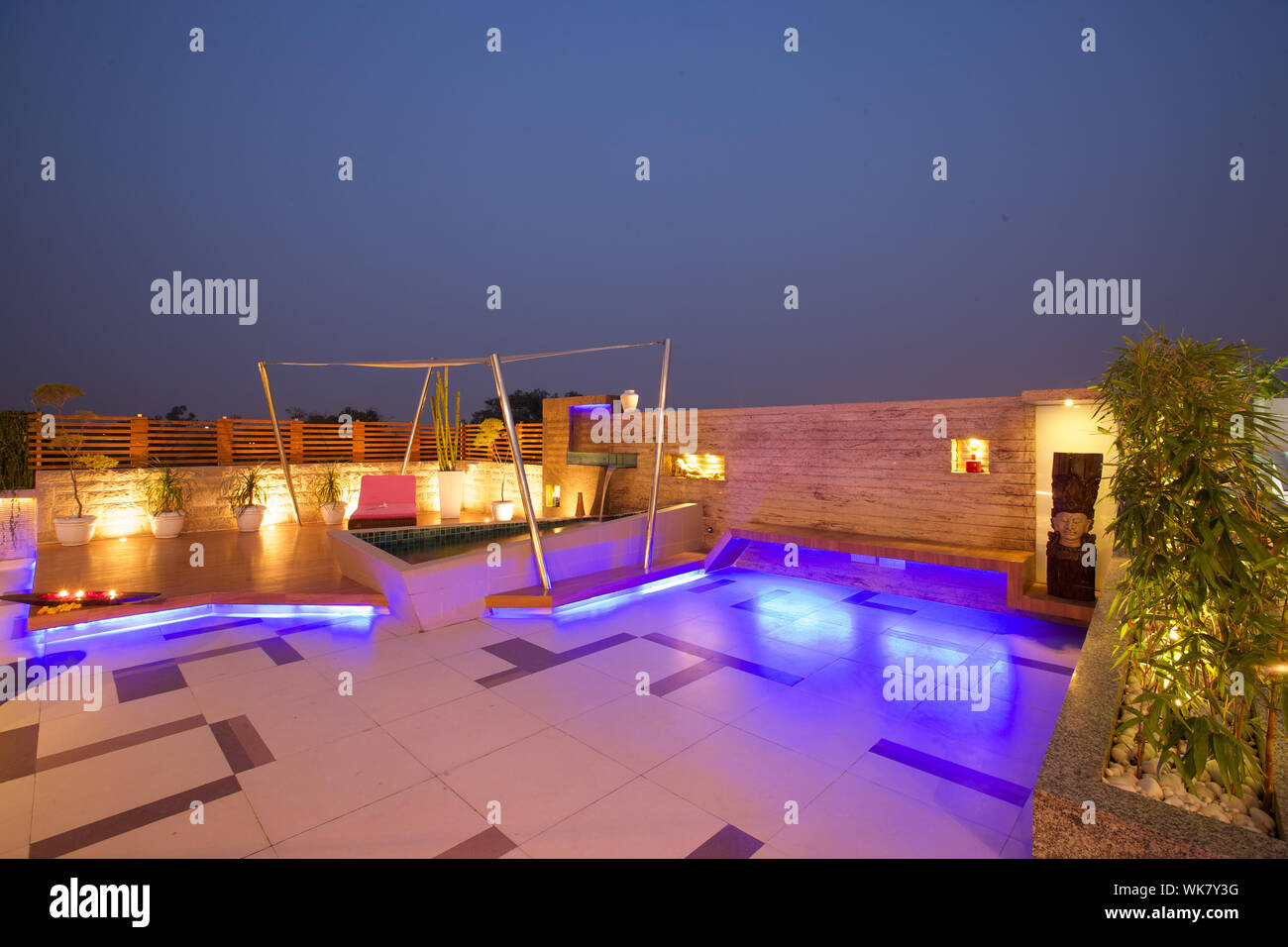 Pool on a terrace Stock Photo - Alamy