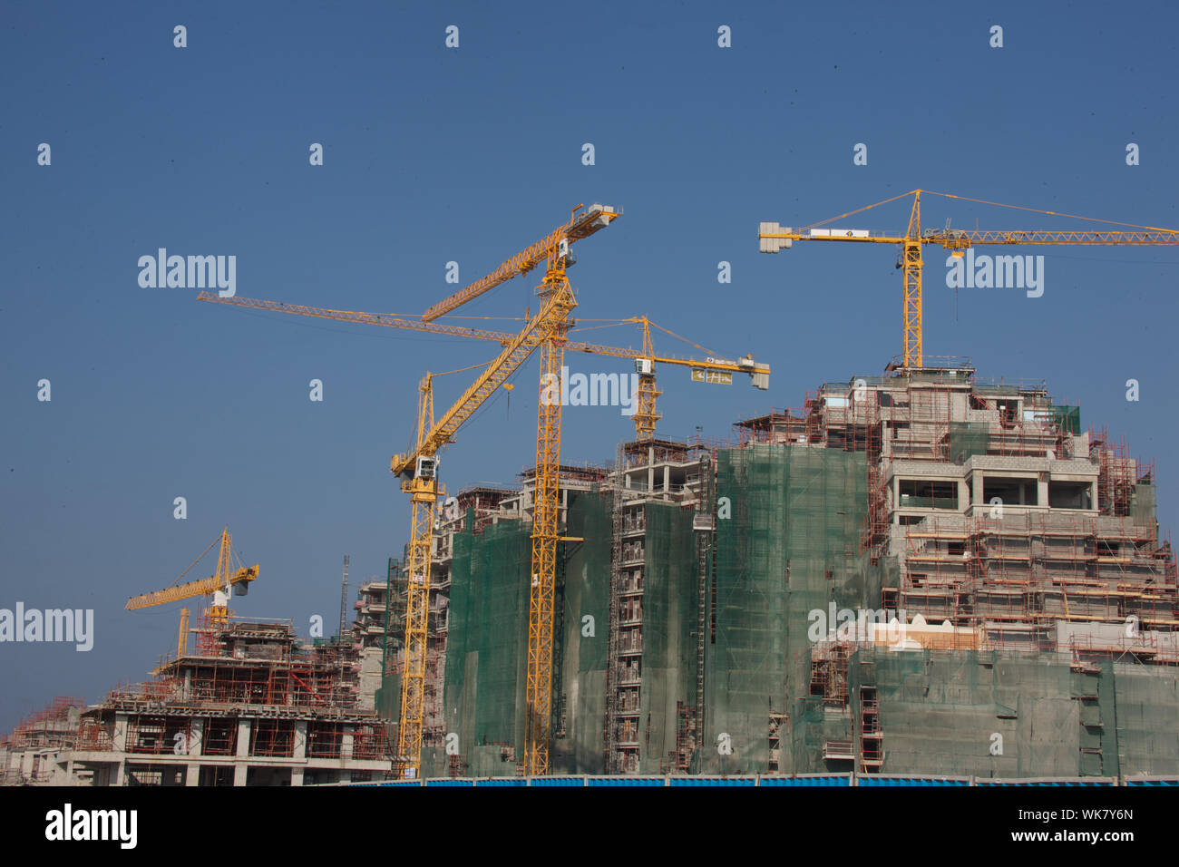 Crane at a construction site, Dubai, United Arab Emirates Stock Photo ...