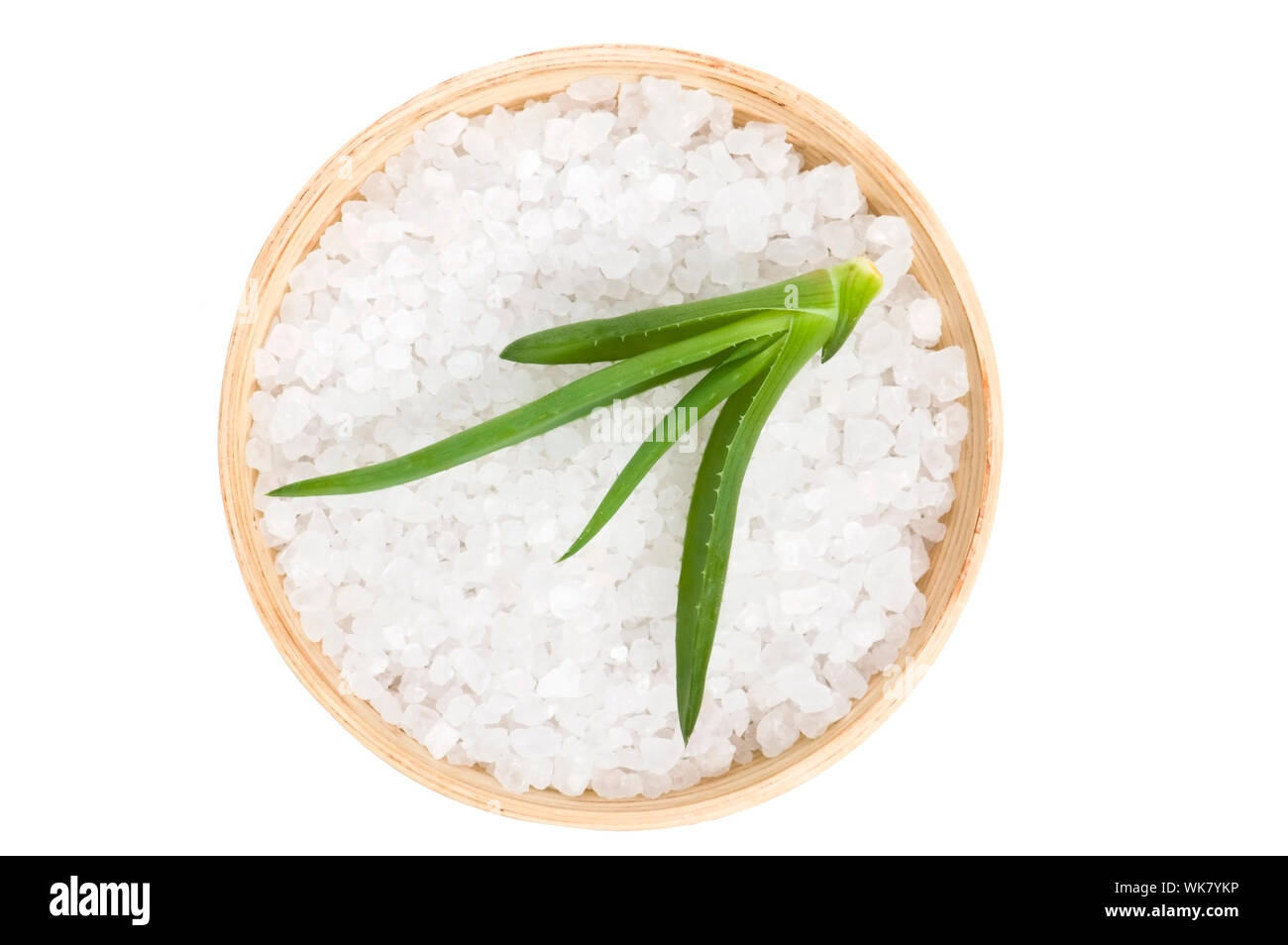 aloe verawith bath salt Stock Photo - Alamy