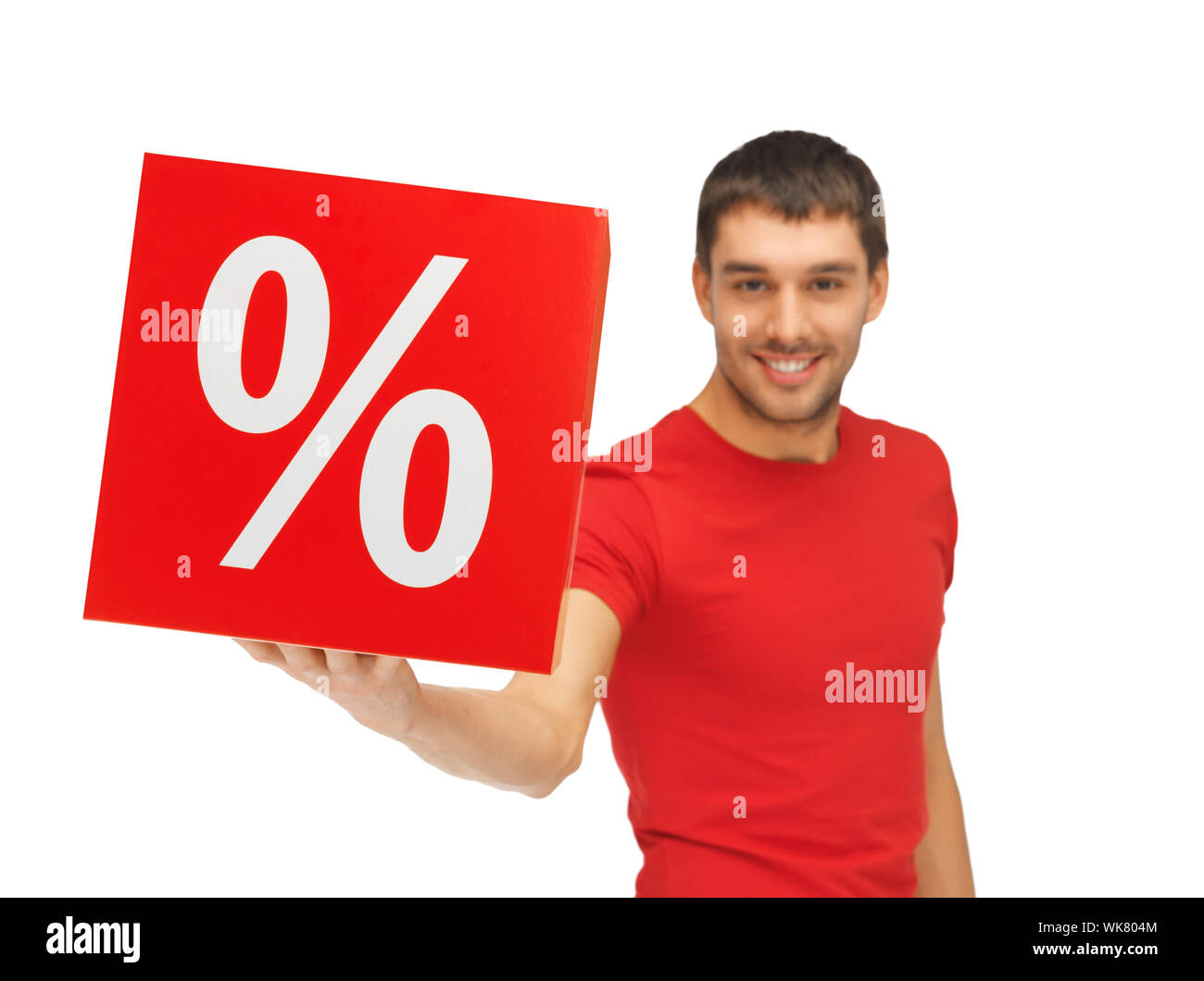 man with percent sign Stock Photo - Alamy