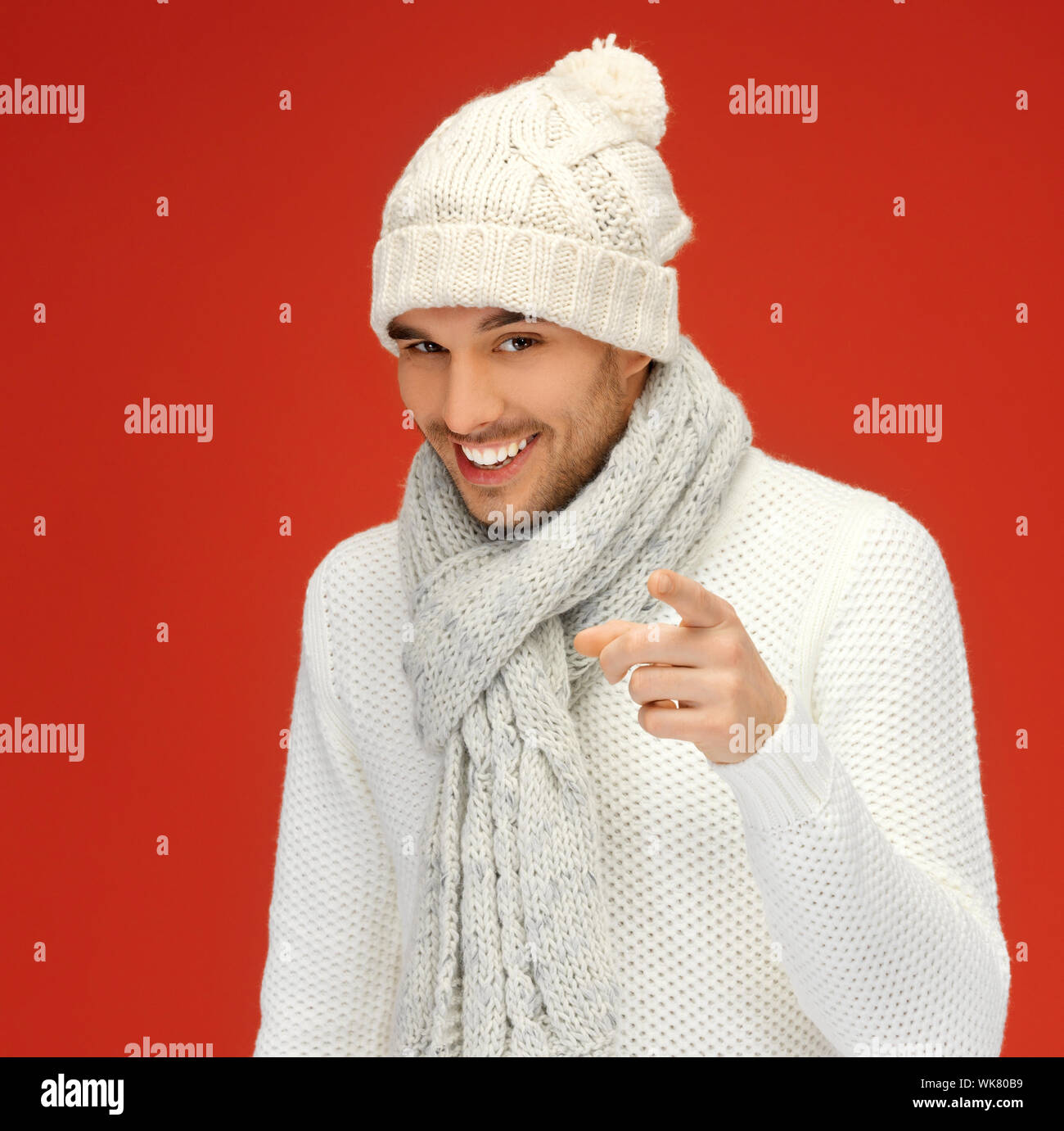 picture of handsome man pointing his finger Stock Photo - Alamy