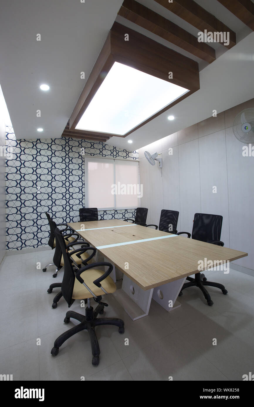 Interiors of an empty conference room Stock Photo - Alamy