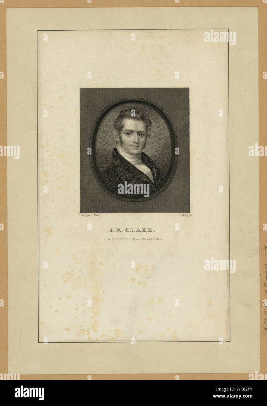 J.R. Drake - born 7 Aug. 1795 -- died 20 Sept. 1820 / Rodgers pinxt ...