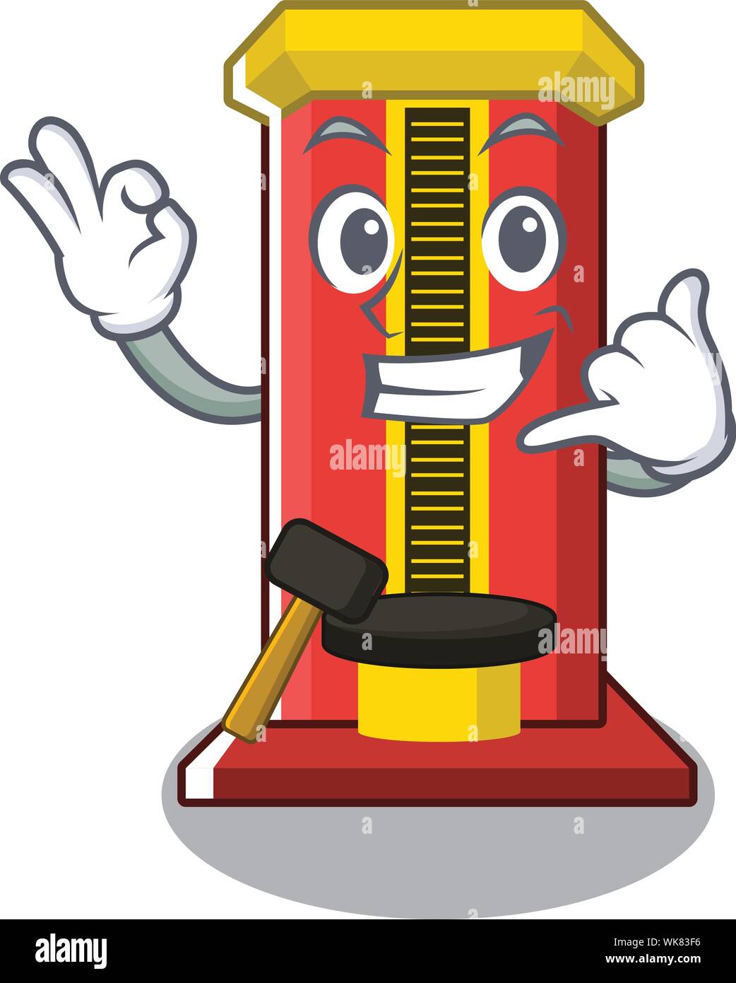 Call me hammer game machine with the cartoon Stock Vector Image & Art ...