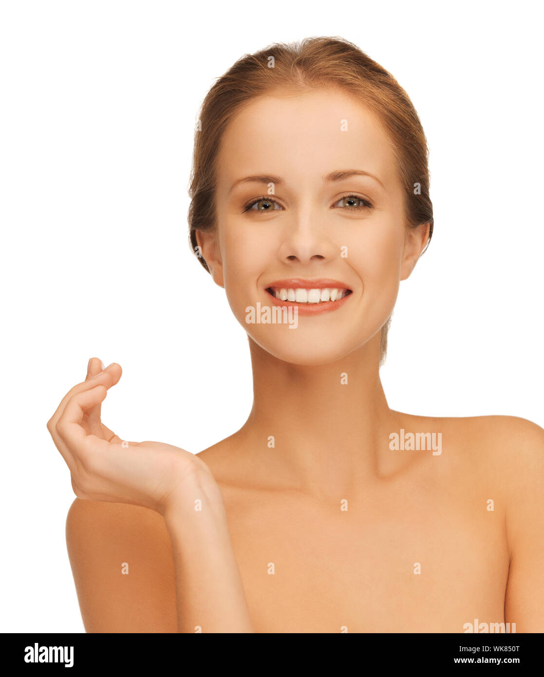 picture of beautiful woman with moisturizing creme drop Stock Photo - Alamy