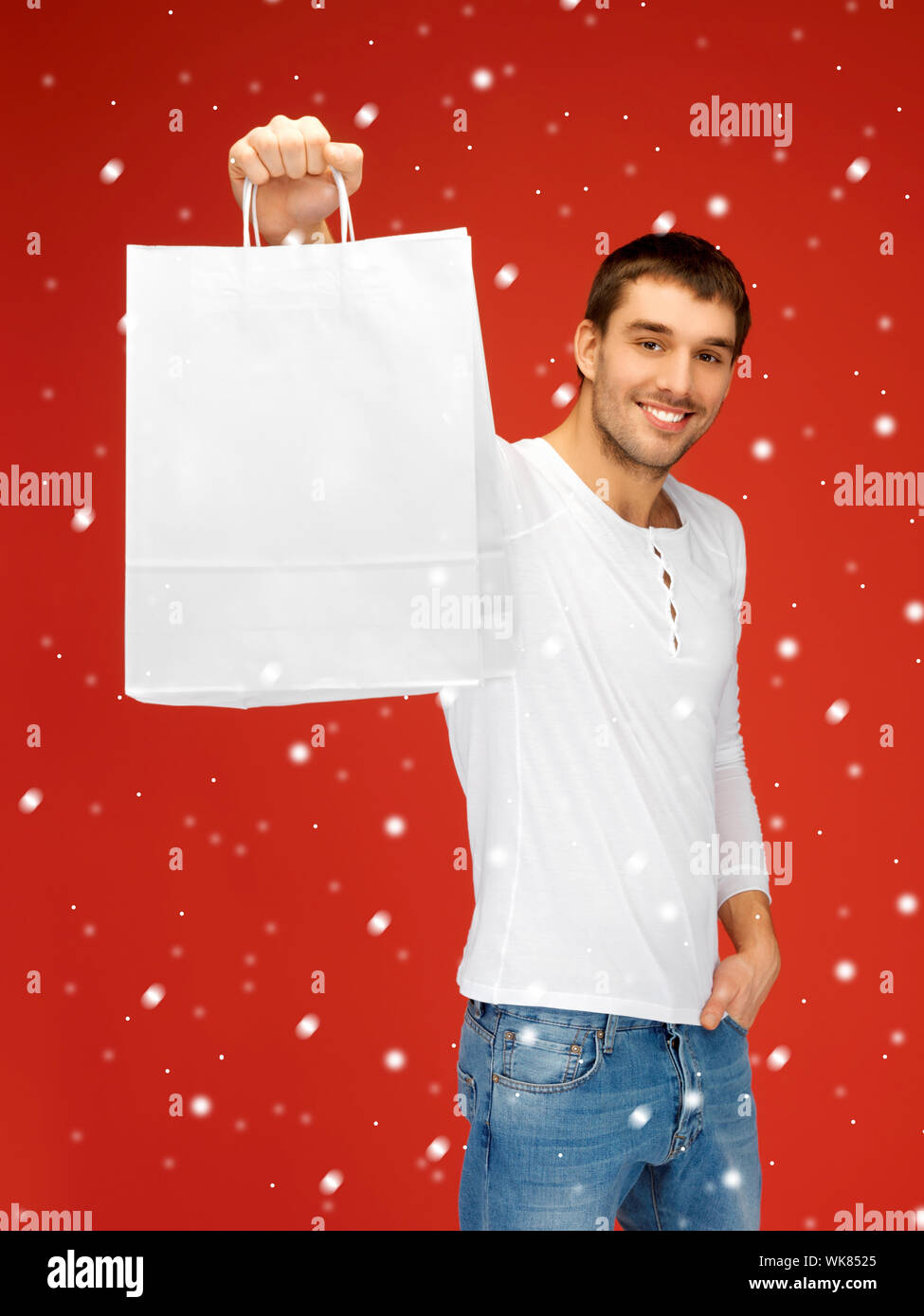 picture of handsome man with shopping bags Stock Photo - Alamy