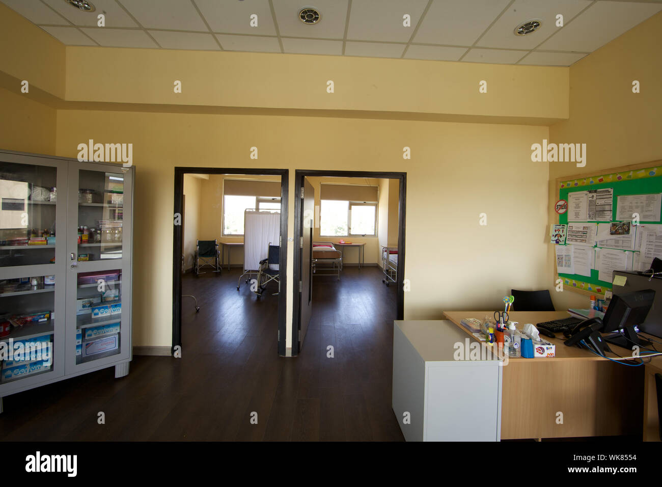 Reception area of a hospital Stock Photo - Alamy