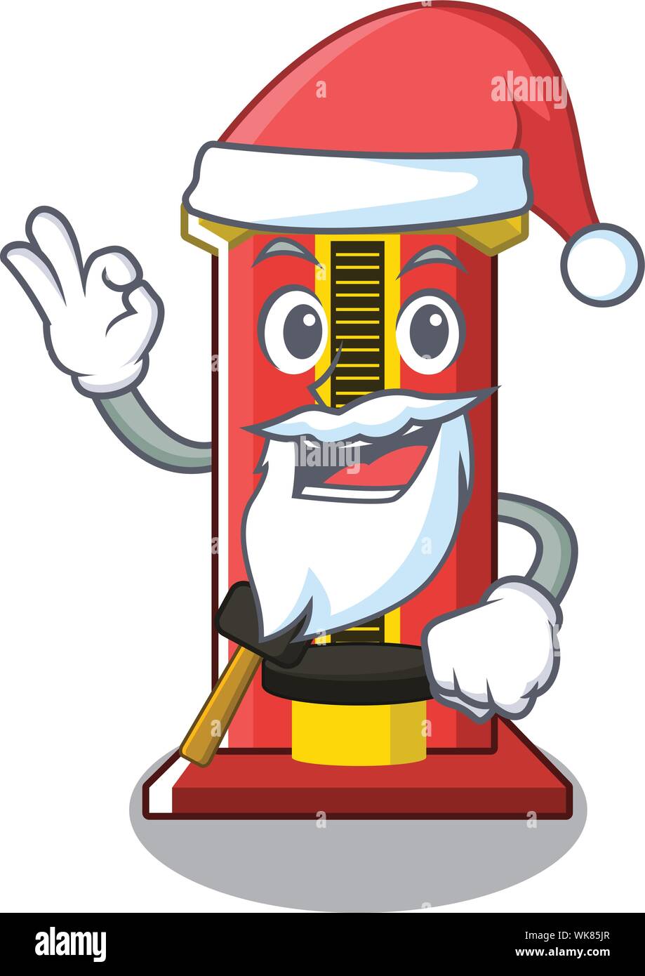 Santa with candy hammer game machine with the cartoon Stock Vector ...