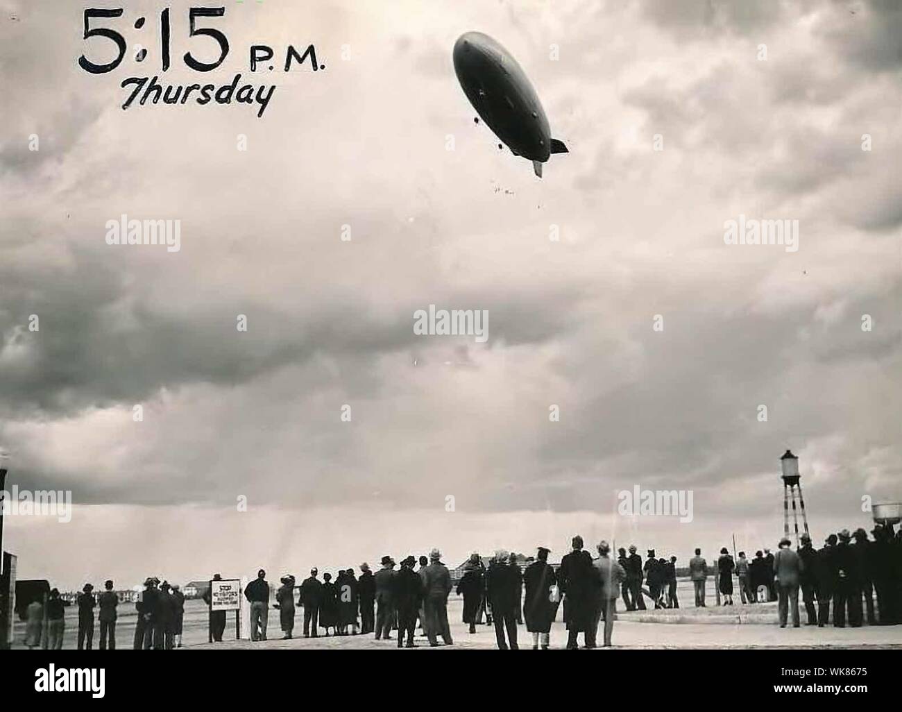 Last known photo of Hindenburg before its explosion Stock Photo - Alamy