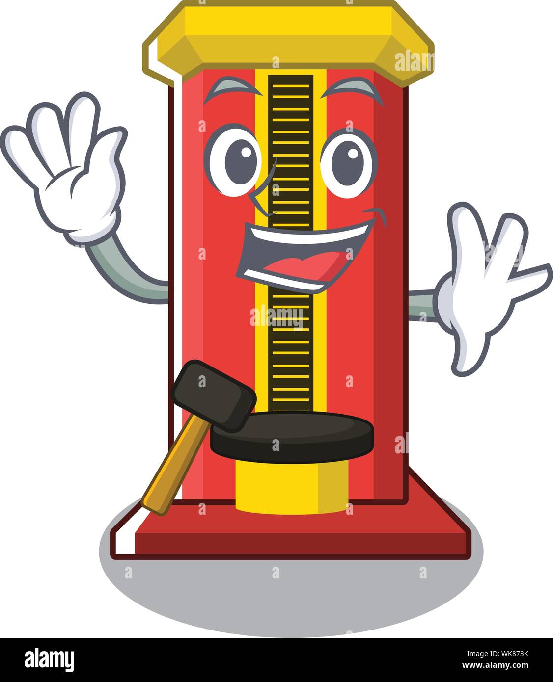Waving hammer game machine in the cartoon Stock Vector Image & Art - Alamy