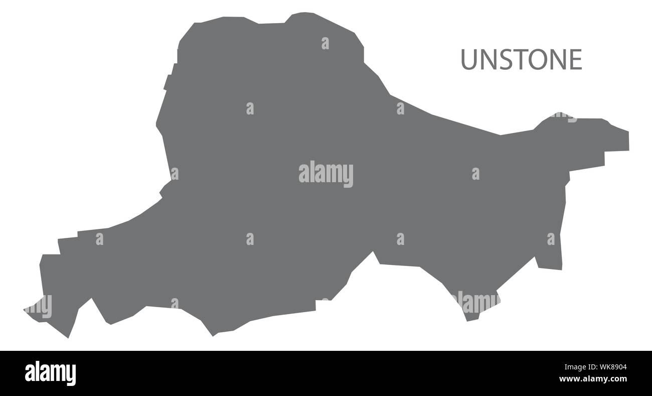 Unstone grey ward map of North East Derbyshire district in East ...