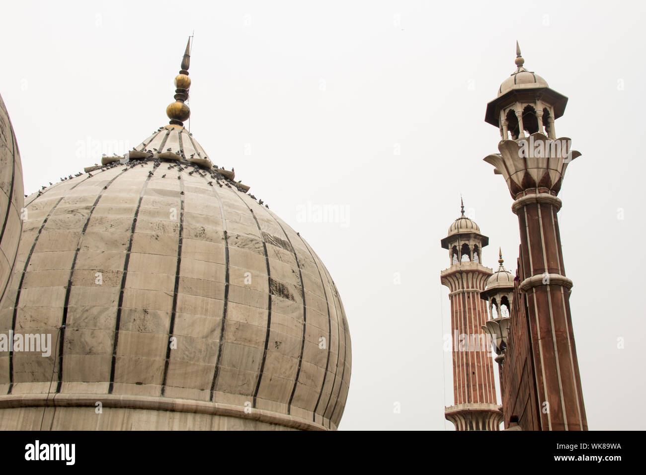 Low angle view of a mosque, Jama Masjid, Old Delhi, India Stock Photo ...