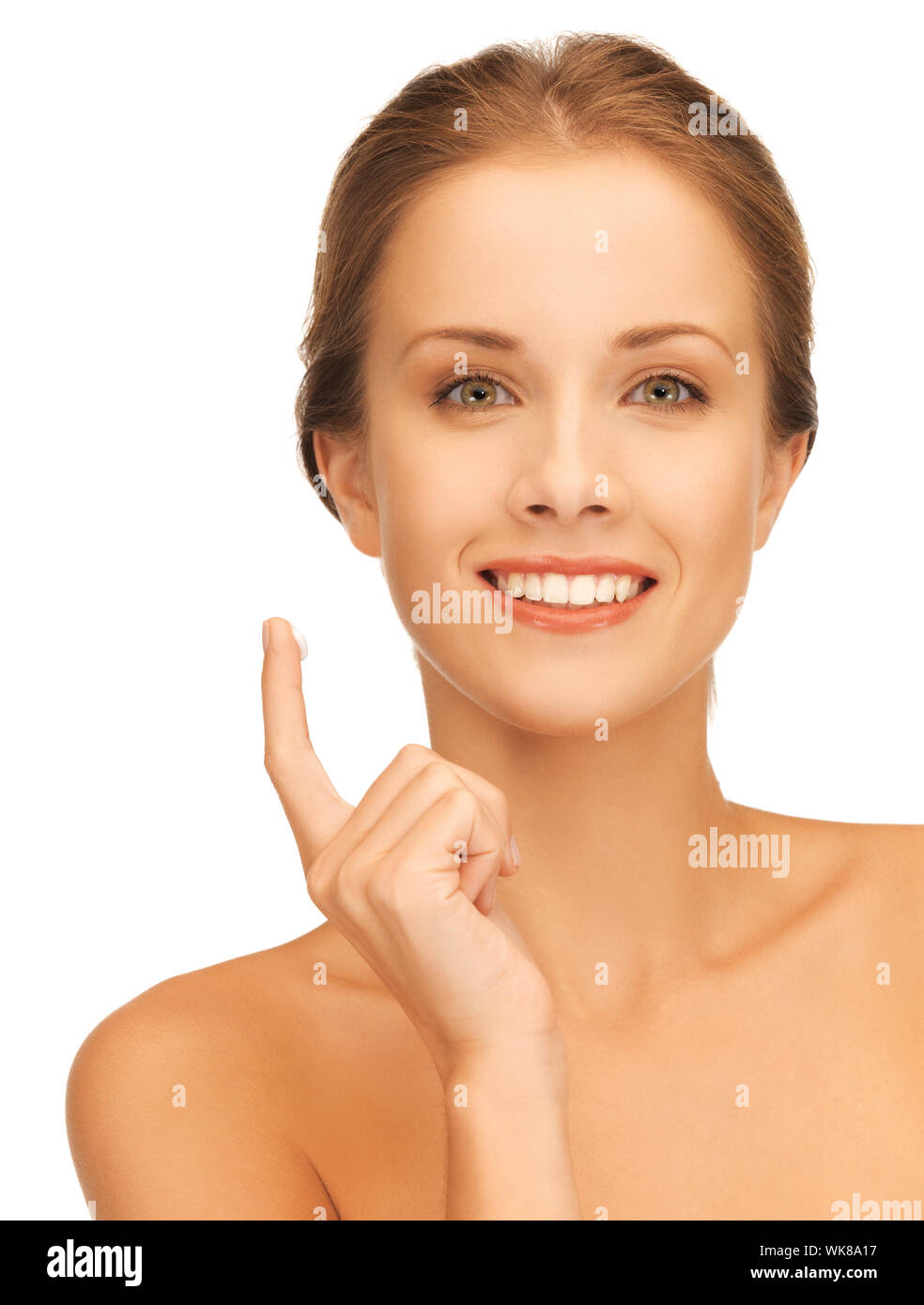 picture of beautiful woman with moisturizing creme drop Stock Photo - Alamy