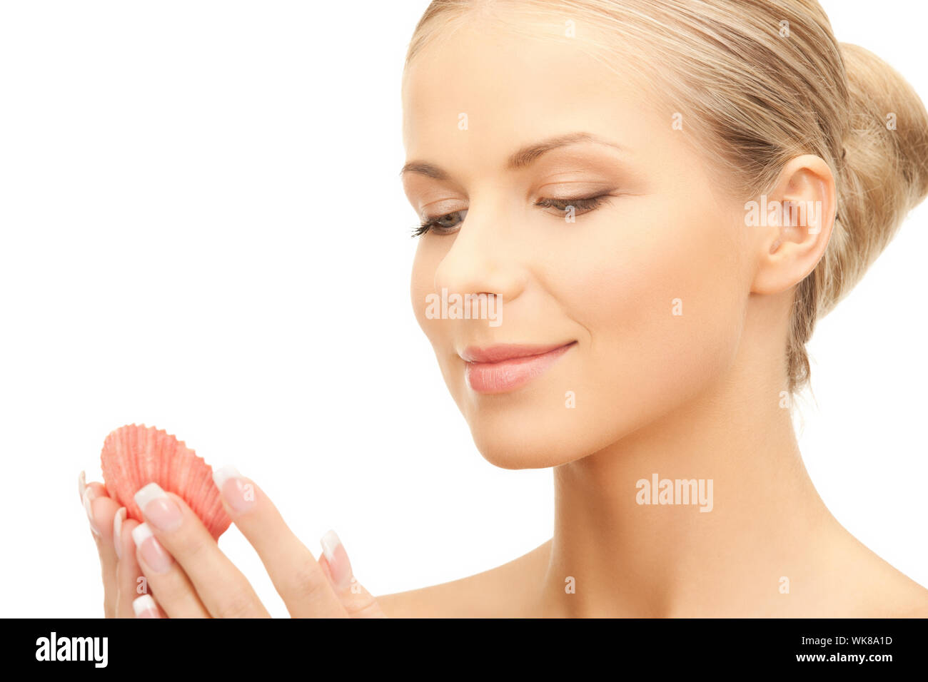 beautiful woman with seashell Stock Photo - Alamy