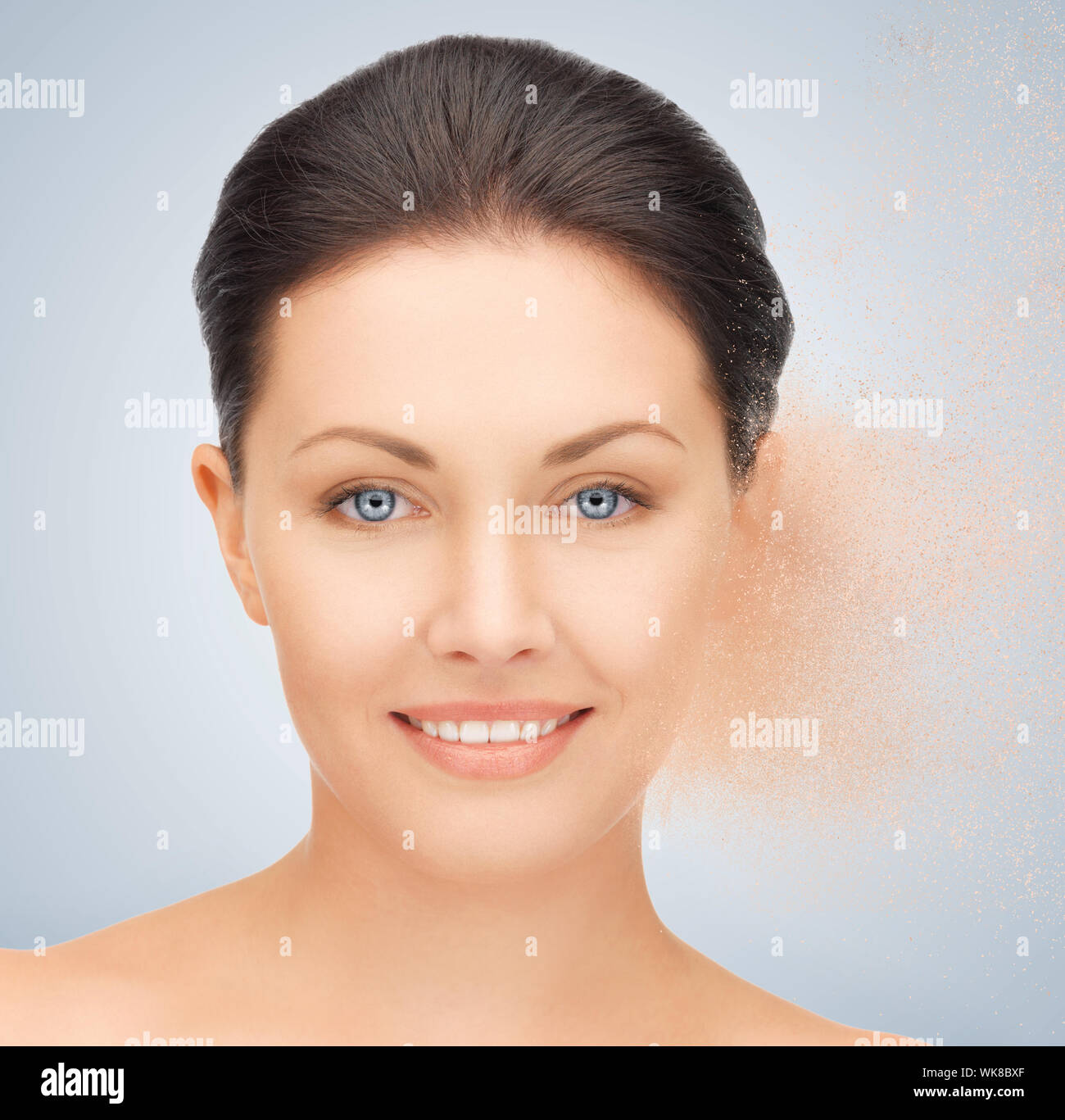 bright closeup portrait picture of beautiful woman Stock Photo - Alamy