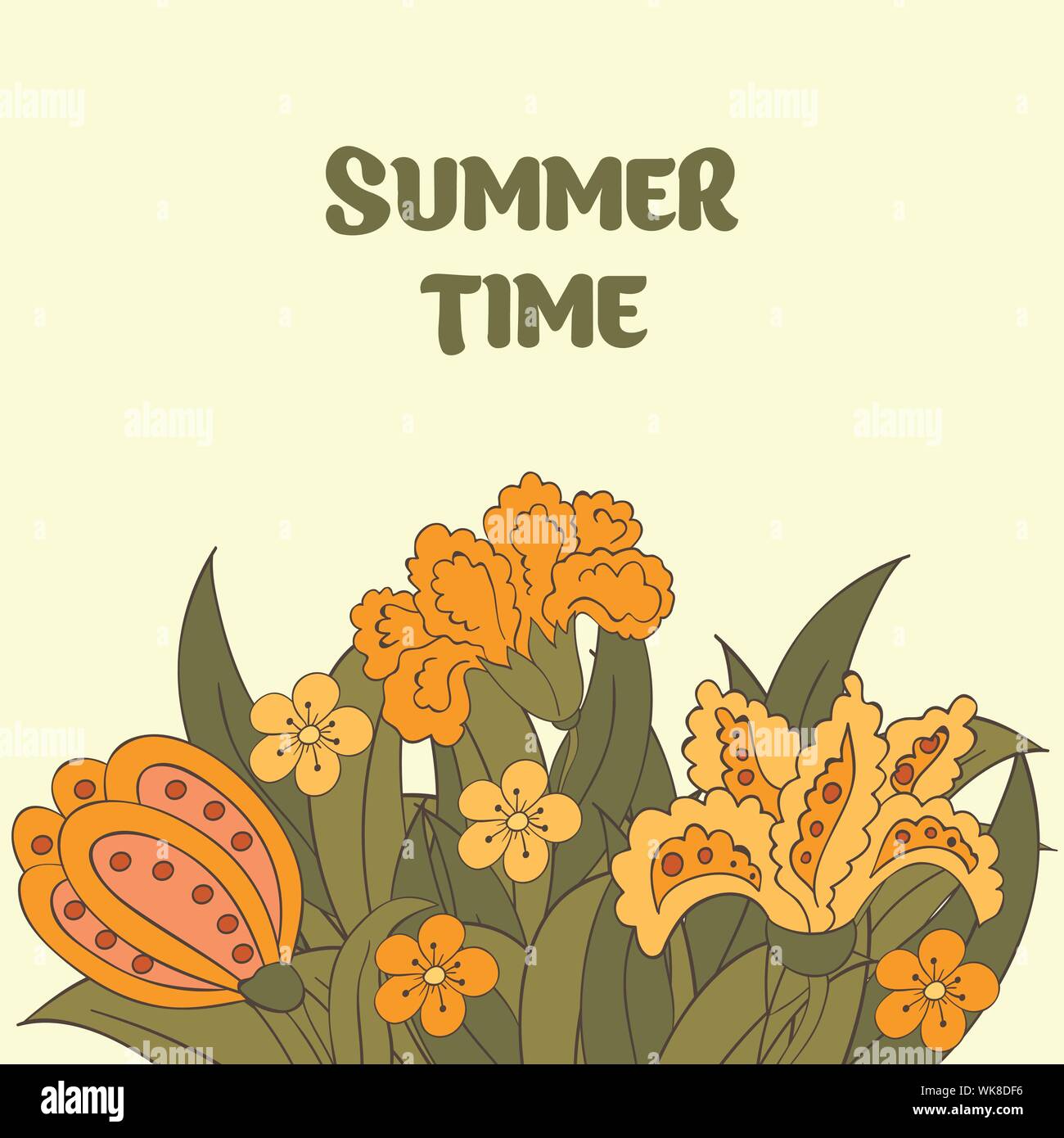 Orange postcard Stock Vector Images - Alamy