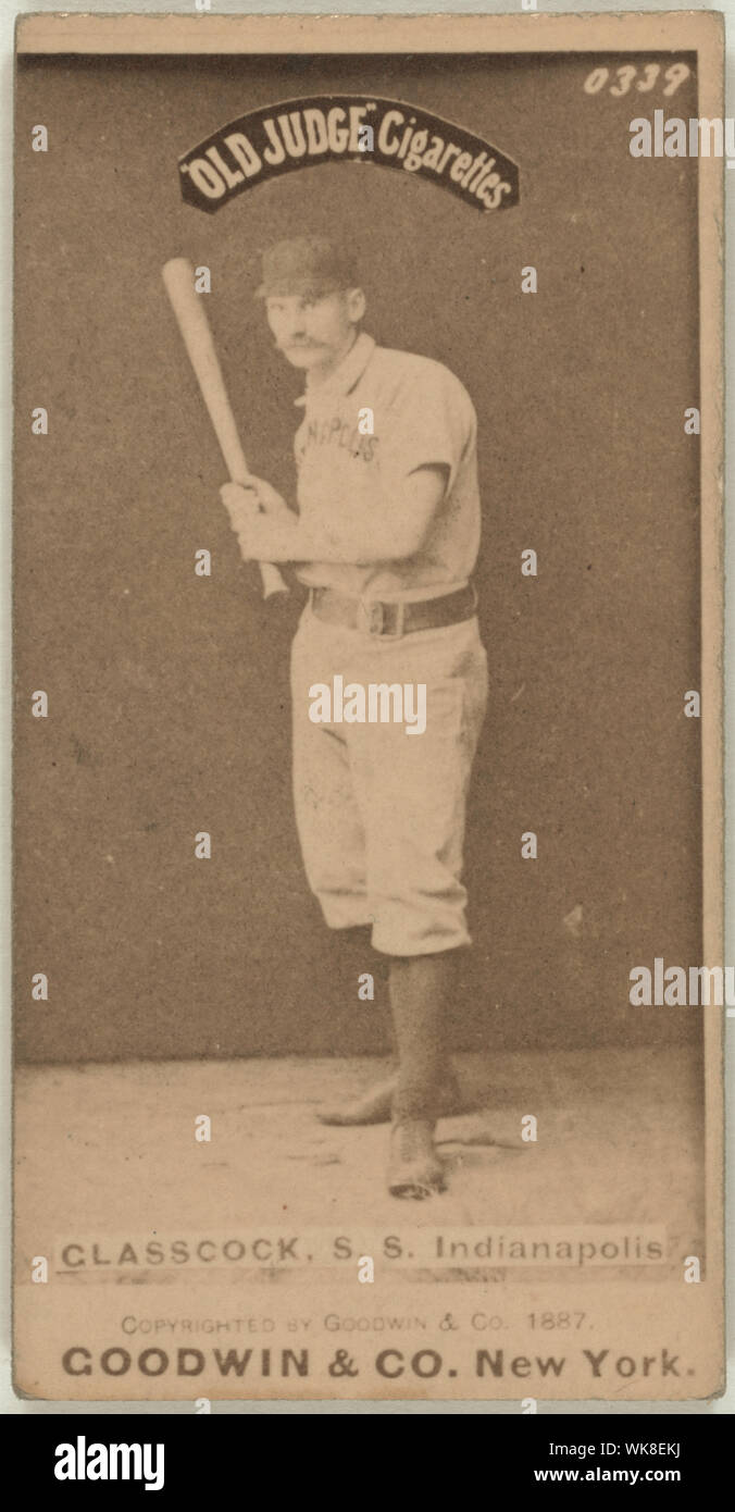 Jack Glasscock, Indianapolis Hoosiers, baseball card portrait Stock ...