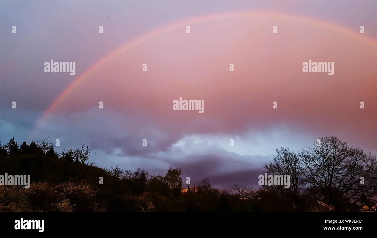 Rainbow into countryside hi-res stock photography and images - Alamy