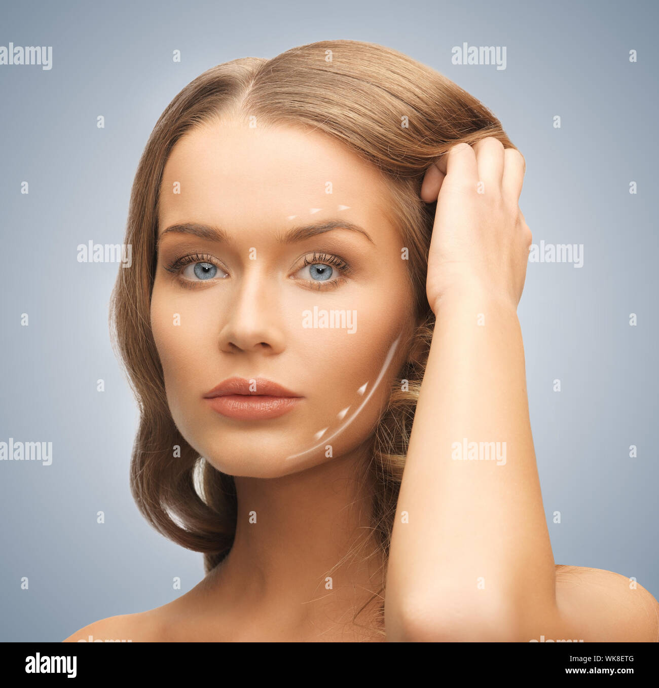 picture of beautiful woman ready for cosmetic surgery Stock Photo - Alamy