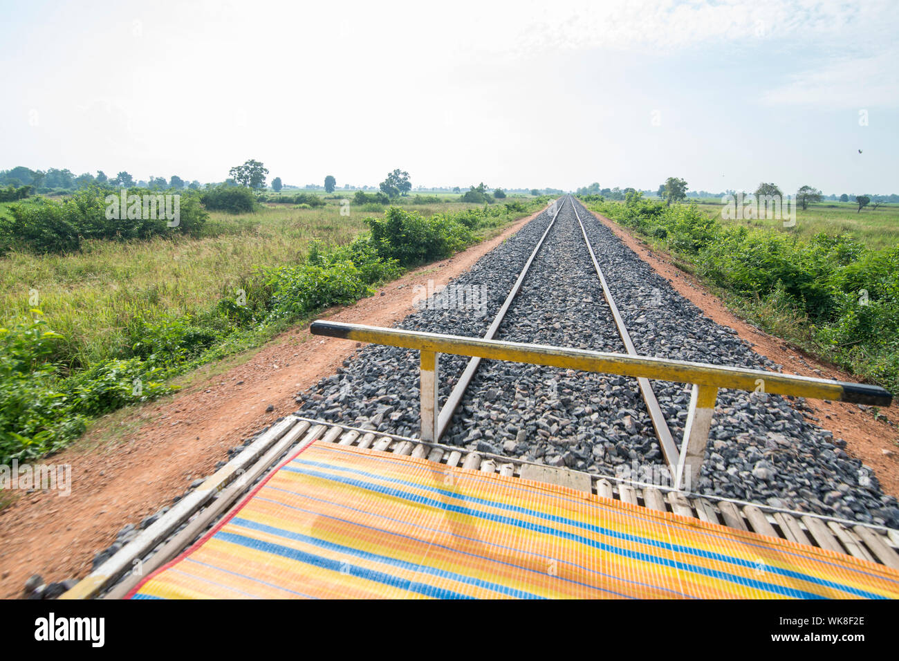 the Railway line of the Bamboo Train near the city centre of Battambang ...
