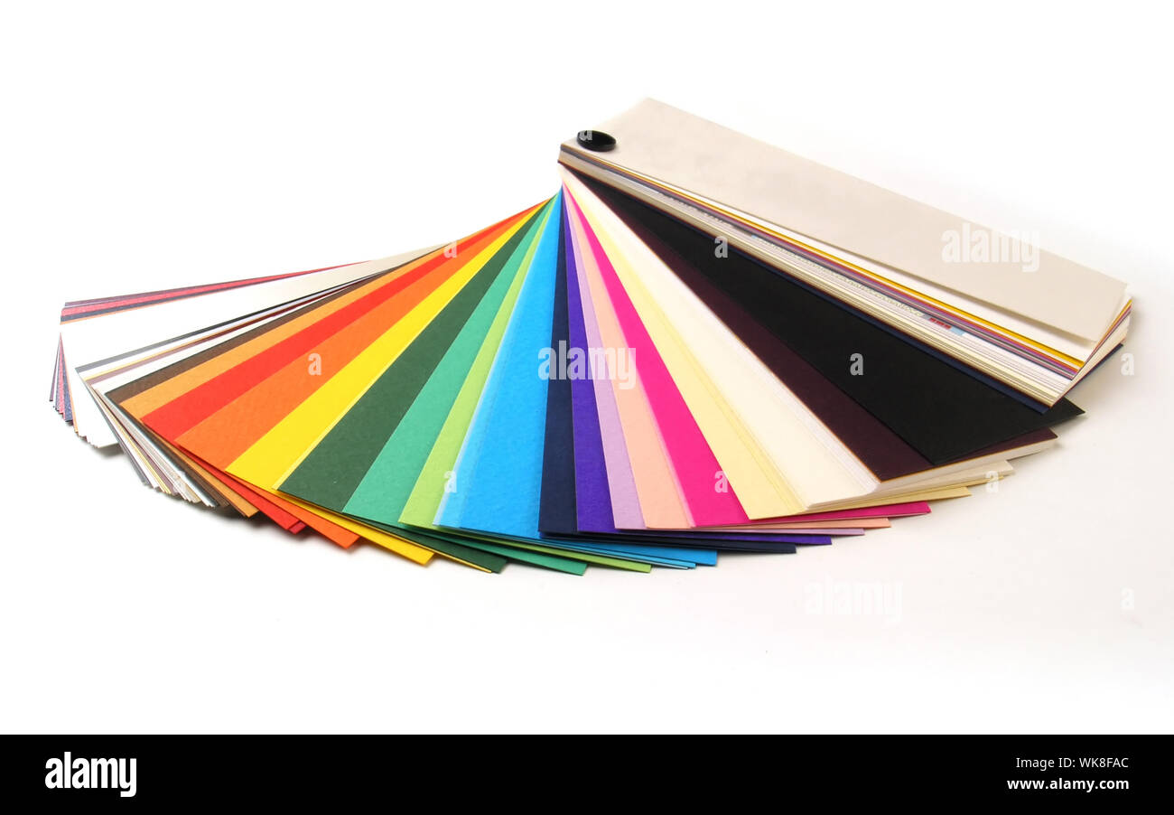 Paper samples for business cards Stock Photo - Alamy