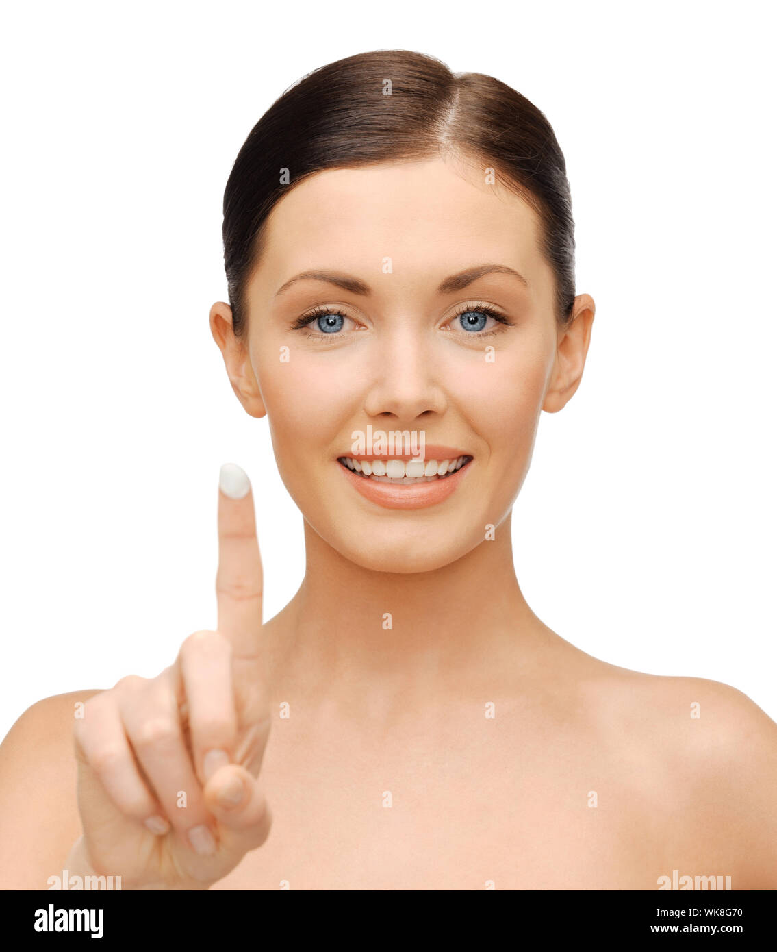 picture of beautiful woman with moisturizing creme drop Stock Photo - Alamy