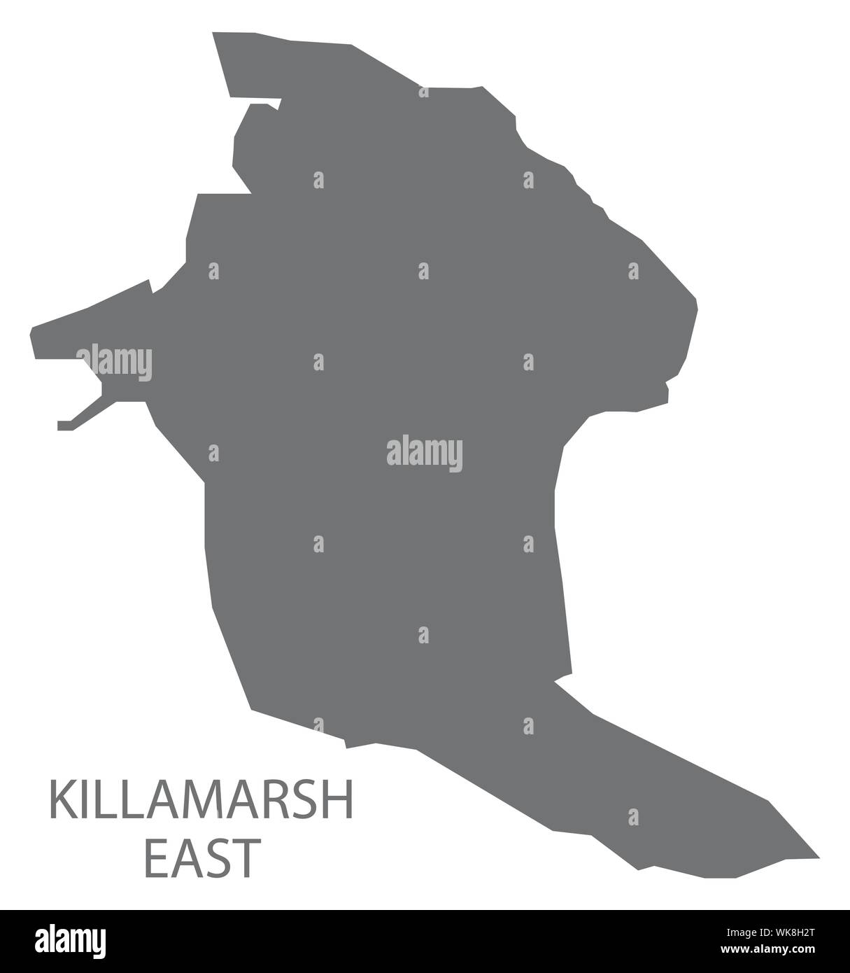 Killamarsh East grey ward map of North East Derbyshire district in East ...
