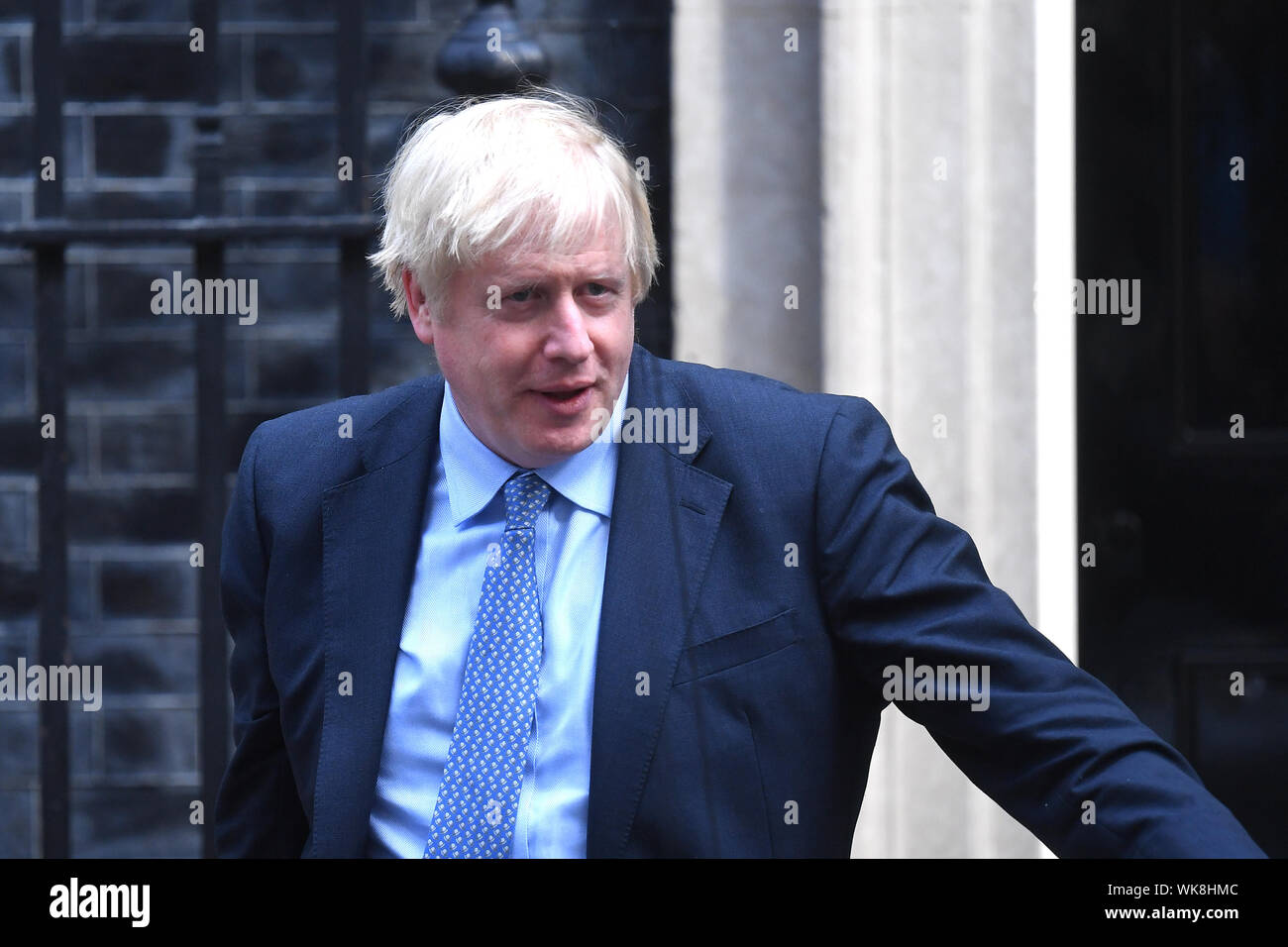 Prime minister boris johnson leaves following hi-res stock photography ...