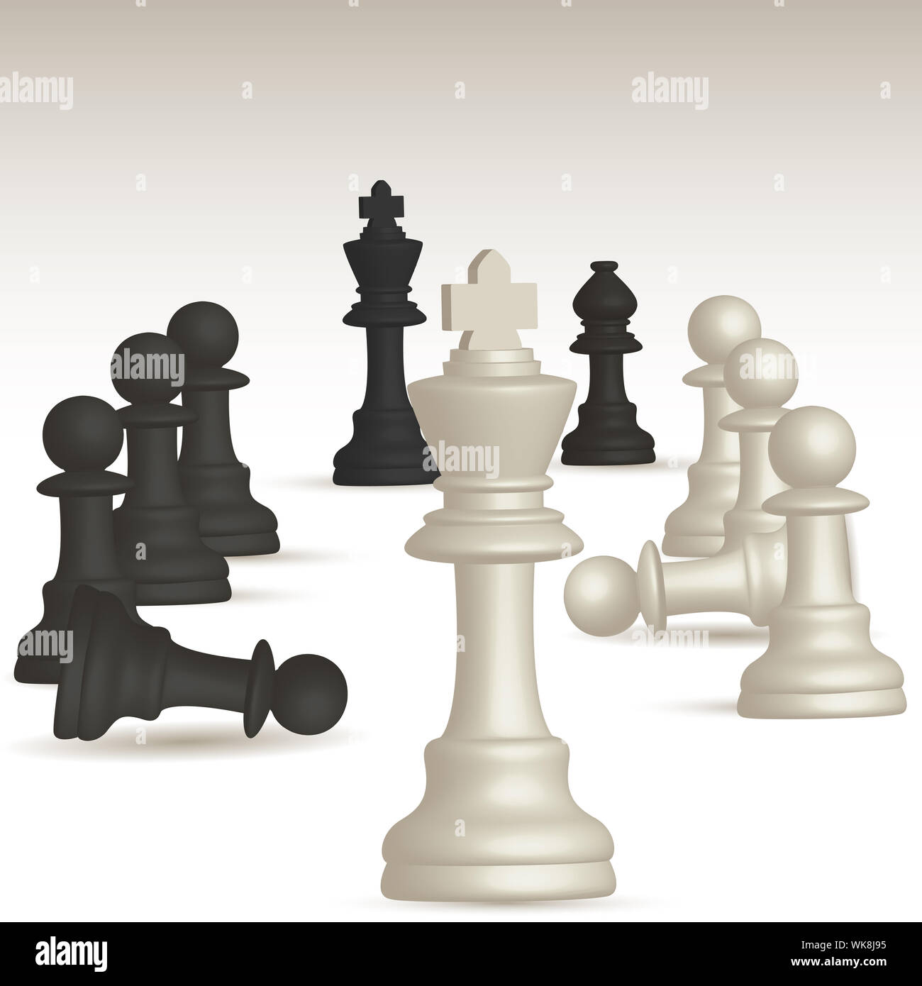 illustration of chess game Stock Photo - Alamy