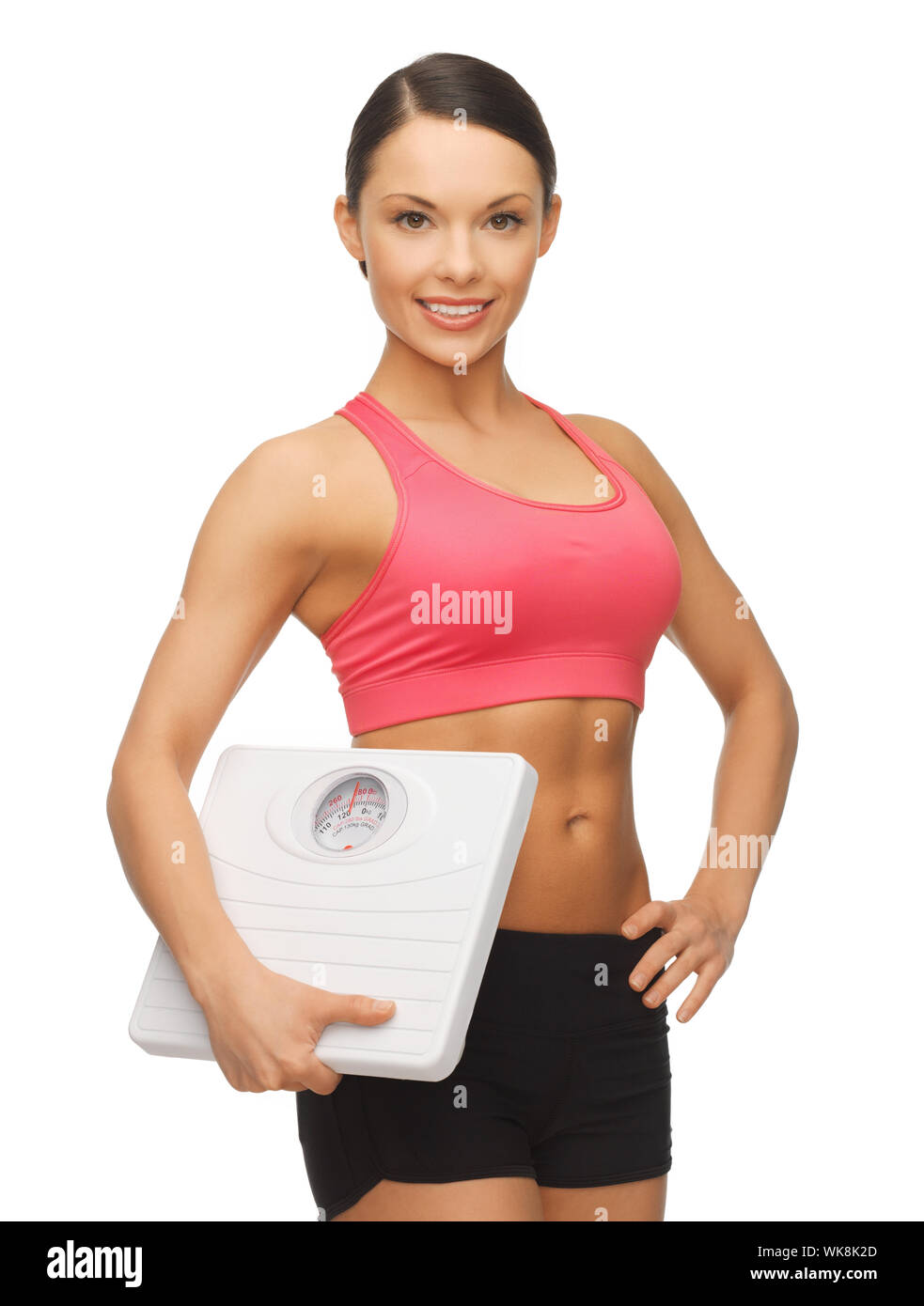 picture of beautiful sporty woman with scale Stock Photo - Alamy