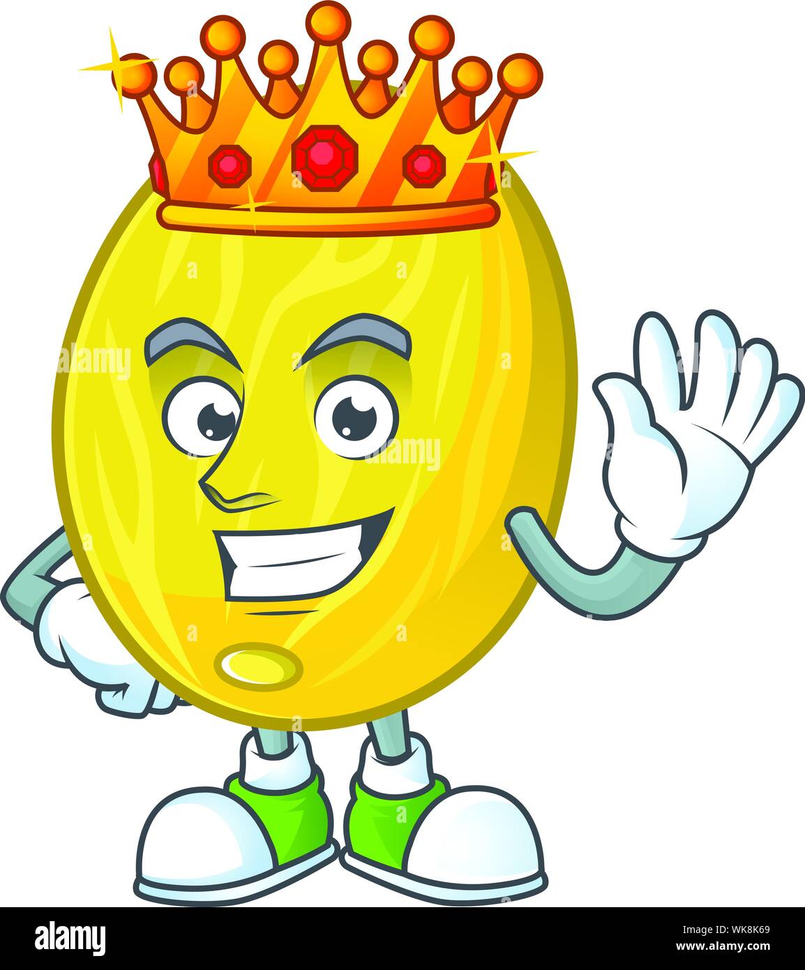 King melon cartoon character for health mascot vector illustration ...