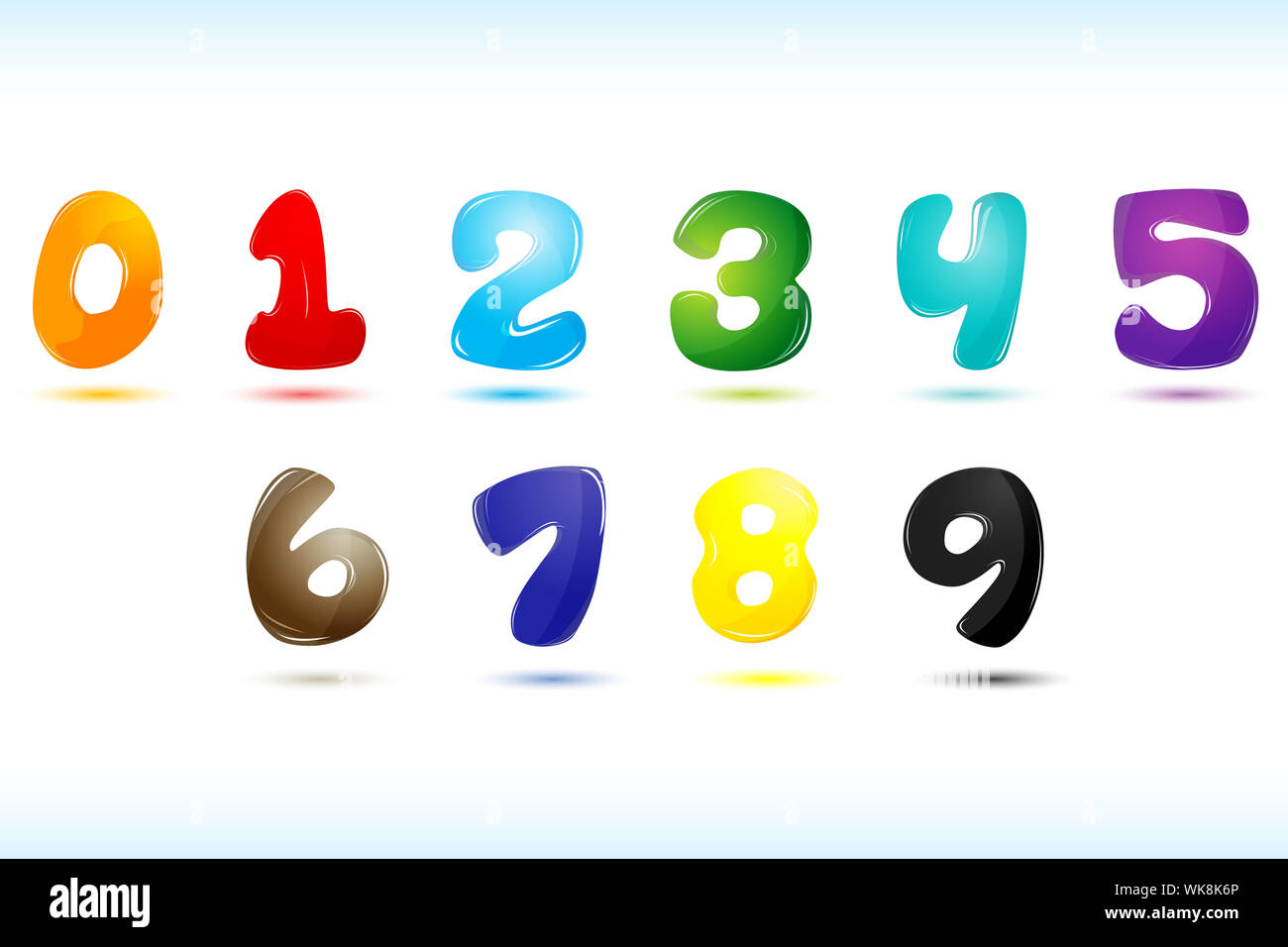 illustration of numerical text on white background Stock Photo - Alamy