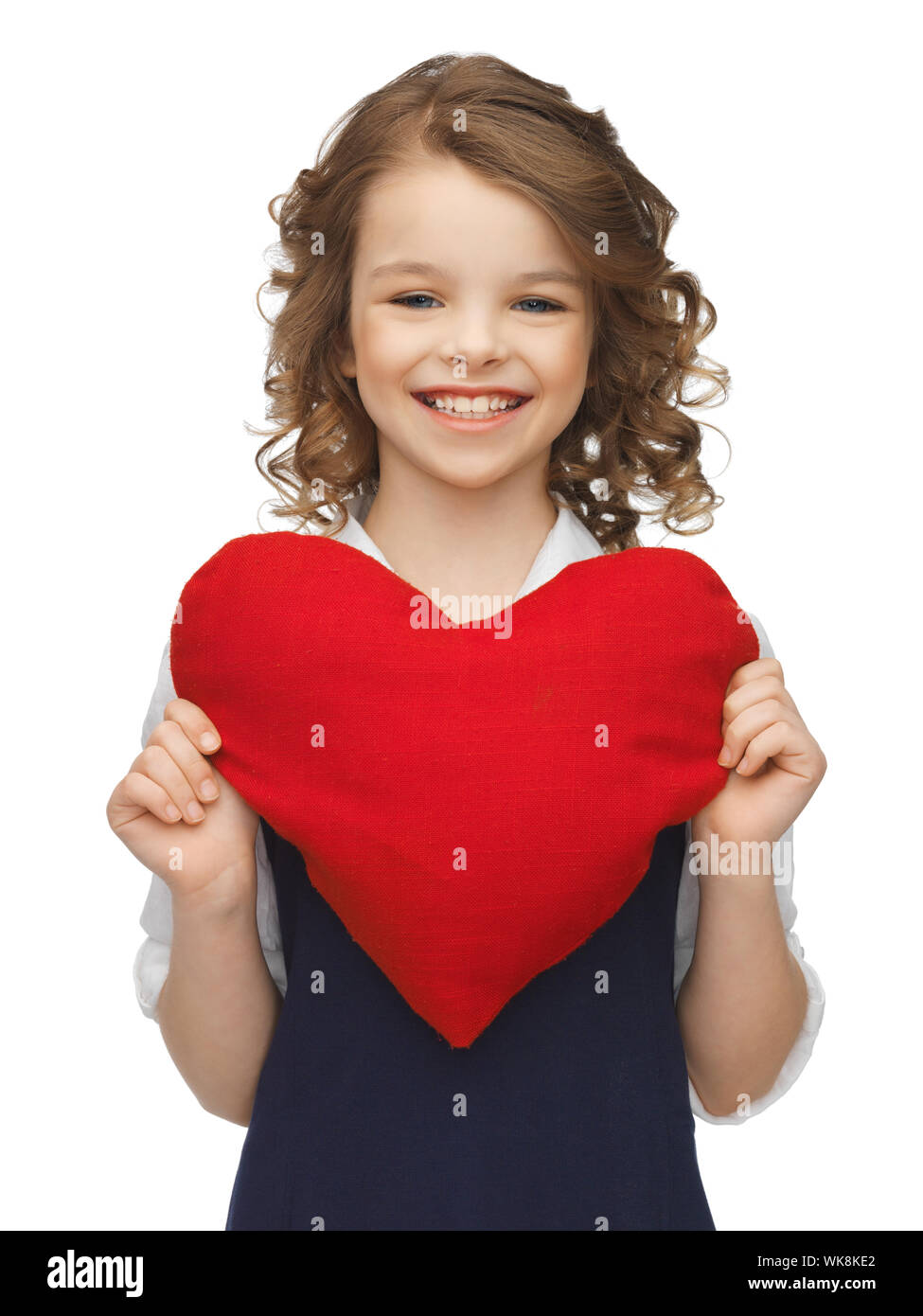 girl with big heart Stock Photo - Alamy