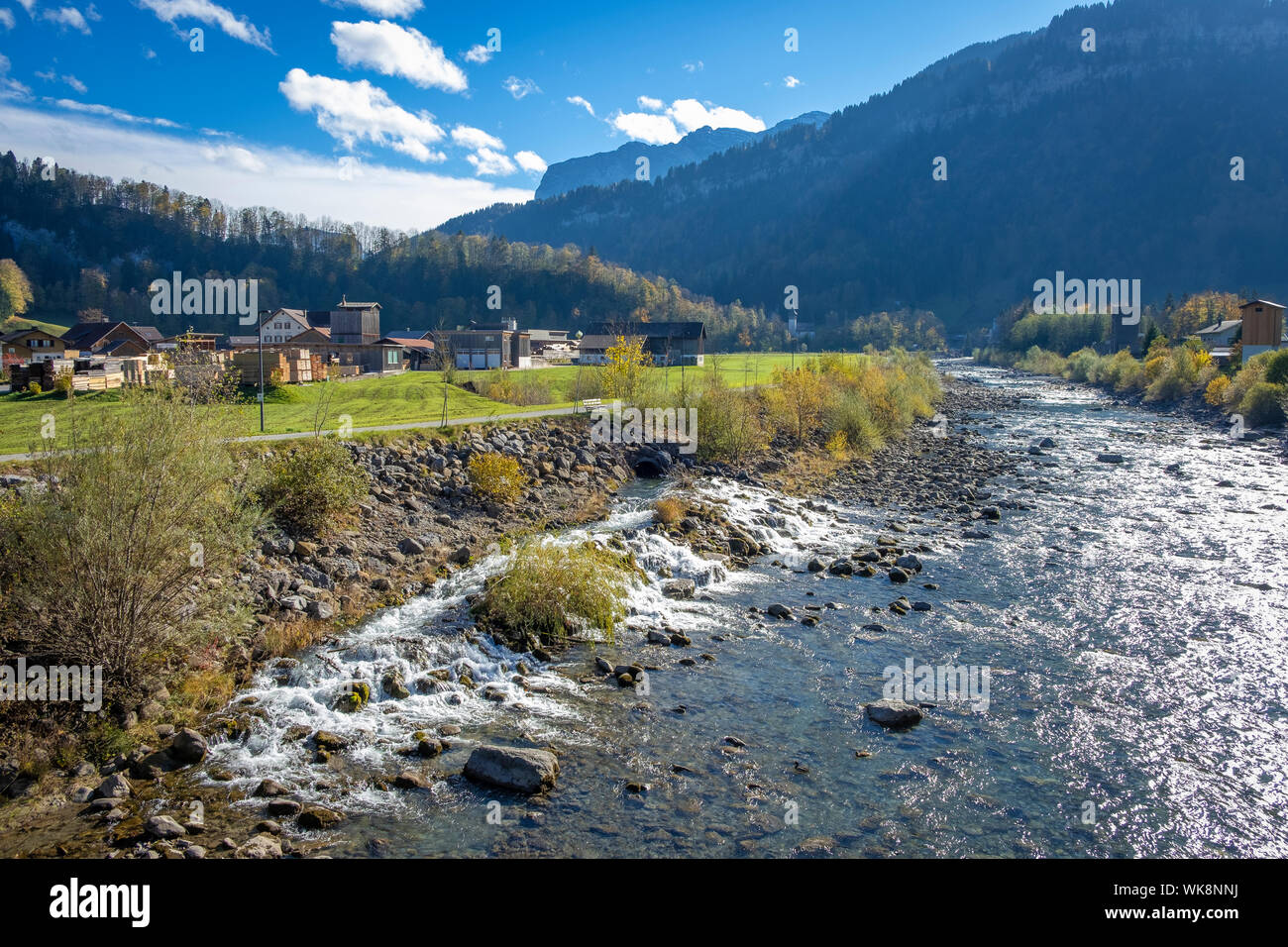 wandern entlang der Bregenzerache in Bezau, Vorarlberg Stock Photo - Alamy