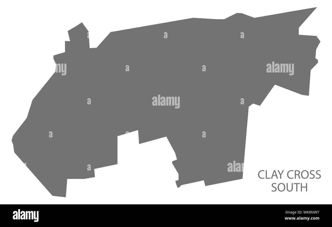 Clay Cross South grey ward map of North East Derbyshire district in ...
