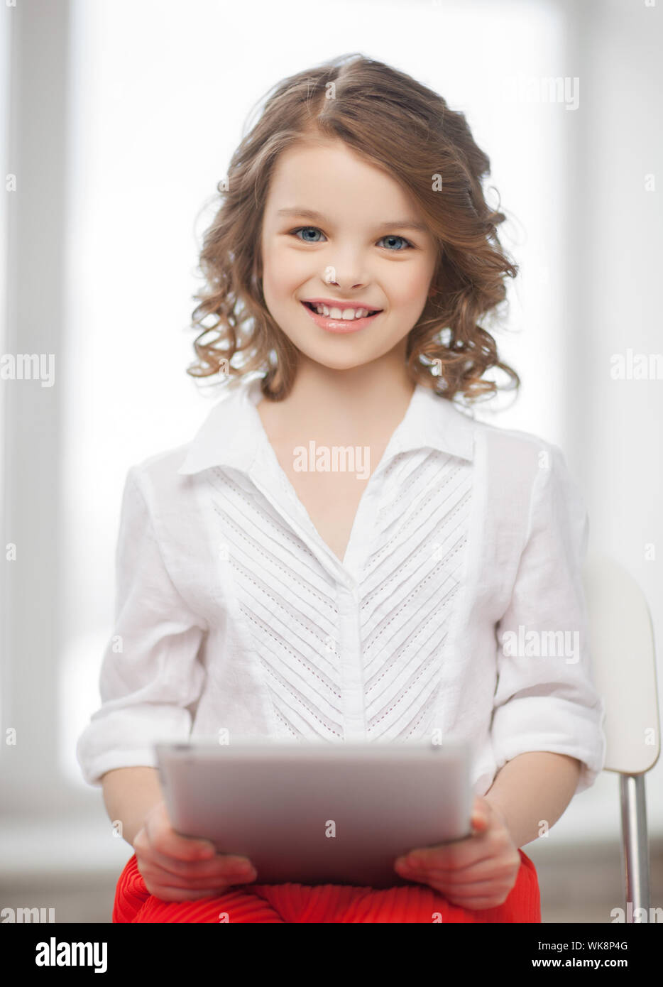 girl with tablet pc Stock Photo - Alamy