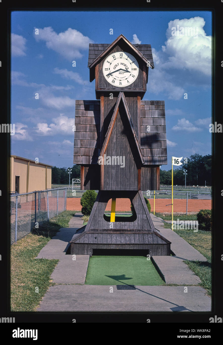 Jackson Golf World, clock tower, Route 51, Jackson, Mississippi Stock ...
