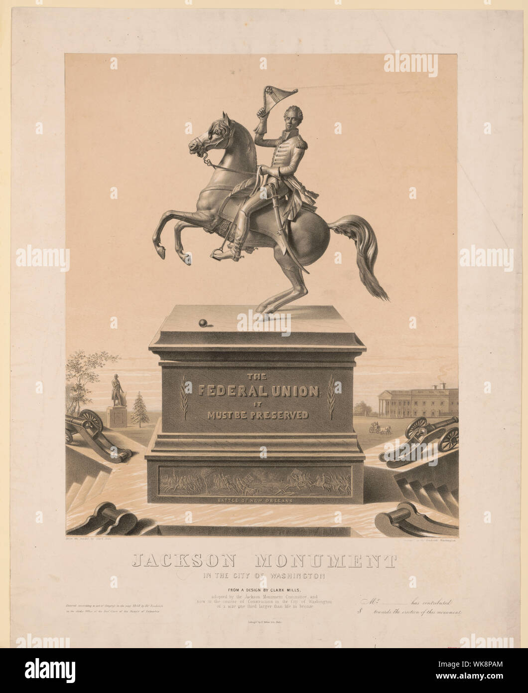 Jackson Monument in the city of Washington Stock Photo - Alamy