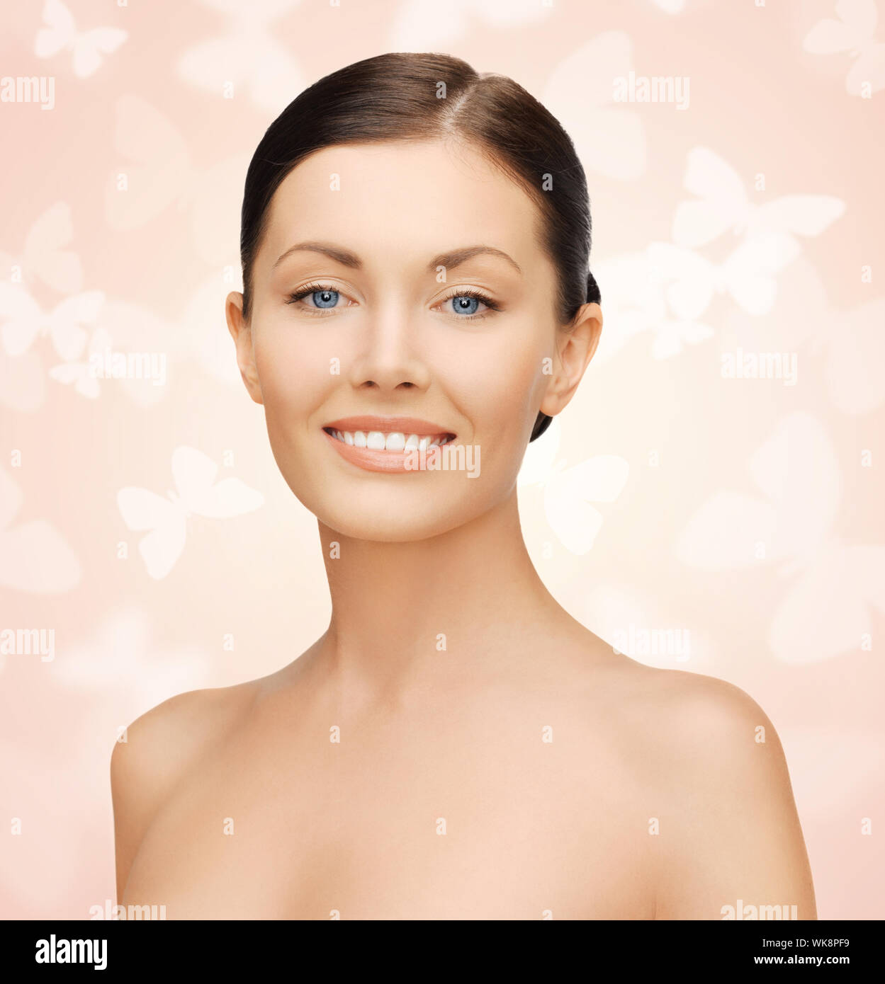 beautiful woman with butterflies Stock Photo - Alamy