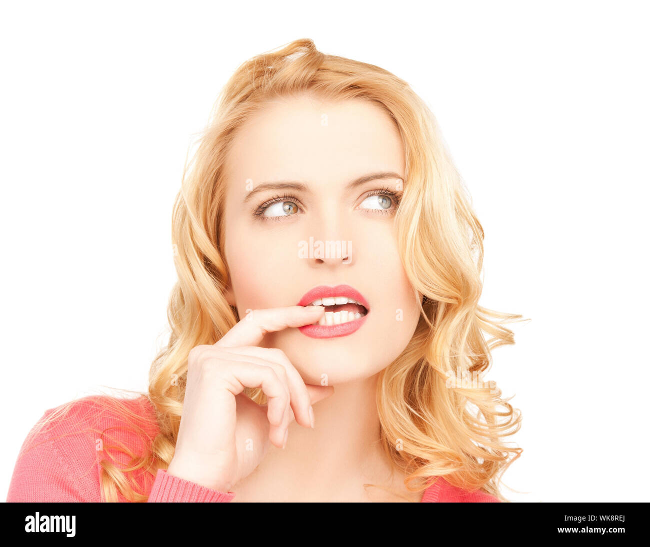 beautiful pensive woman Stock Photo - Alamy