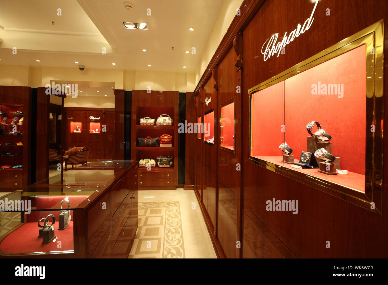 Interiors of a watch showroom Stock Photo - Alamy