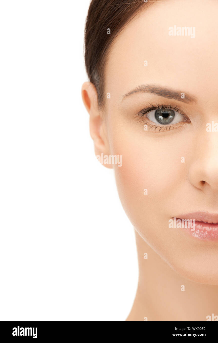 half face of beautiful woman Stock Photo - Alamy