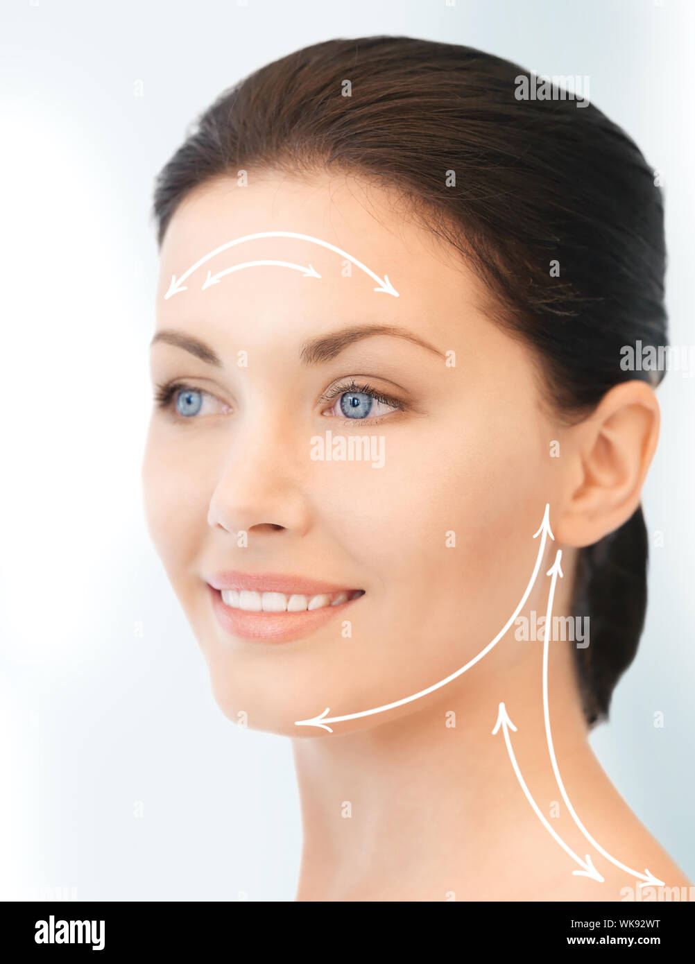 picture of beautiful woman ready for cosmetic surgery Stock Photo - Alamy