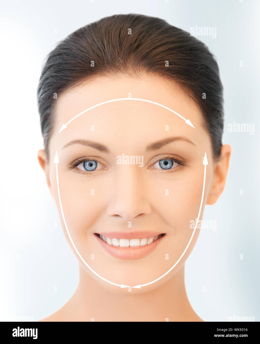 face and hands of beautiful woman Stock Photo - Alamy