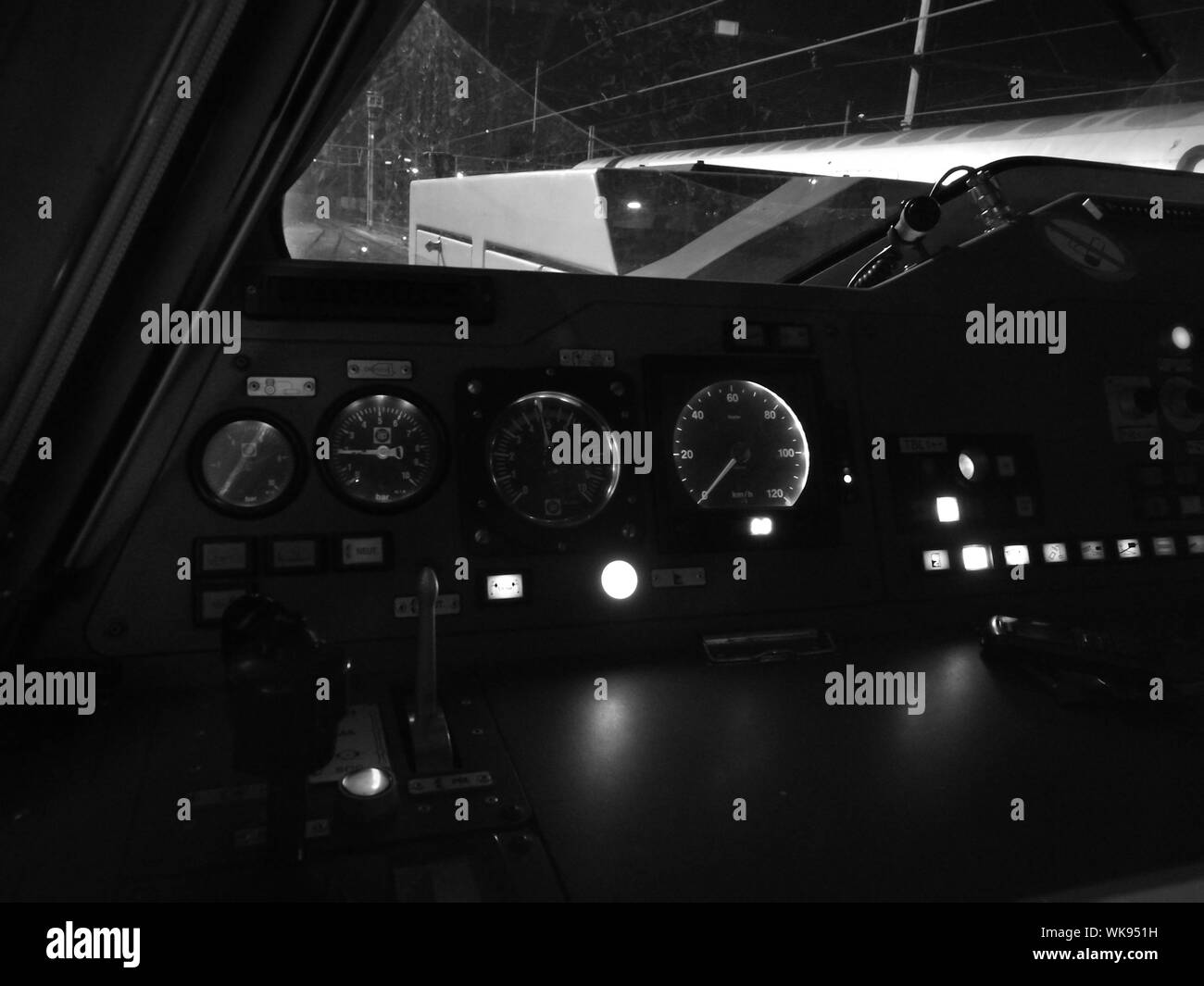 Train dashboard Black and White Stock Photos & Images - Alamy