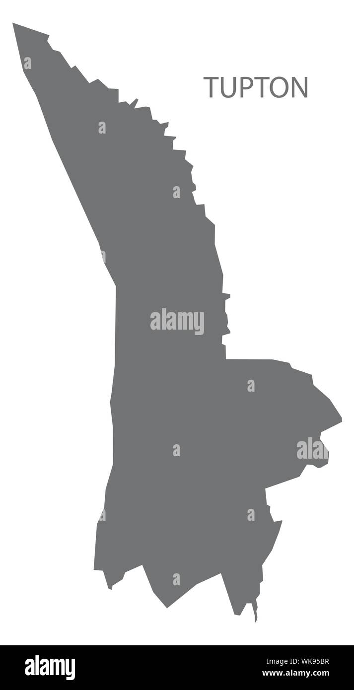 Tupton grey ward map of North East Derbyshire district in East Midlands ...
